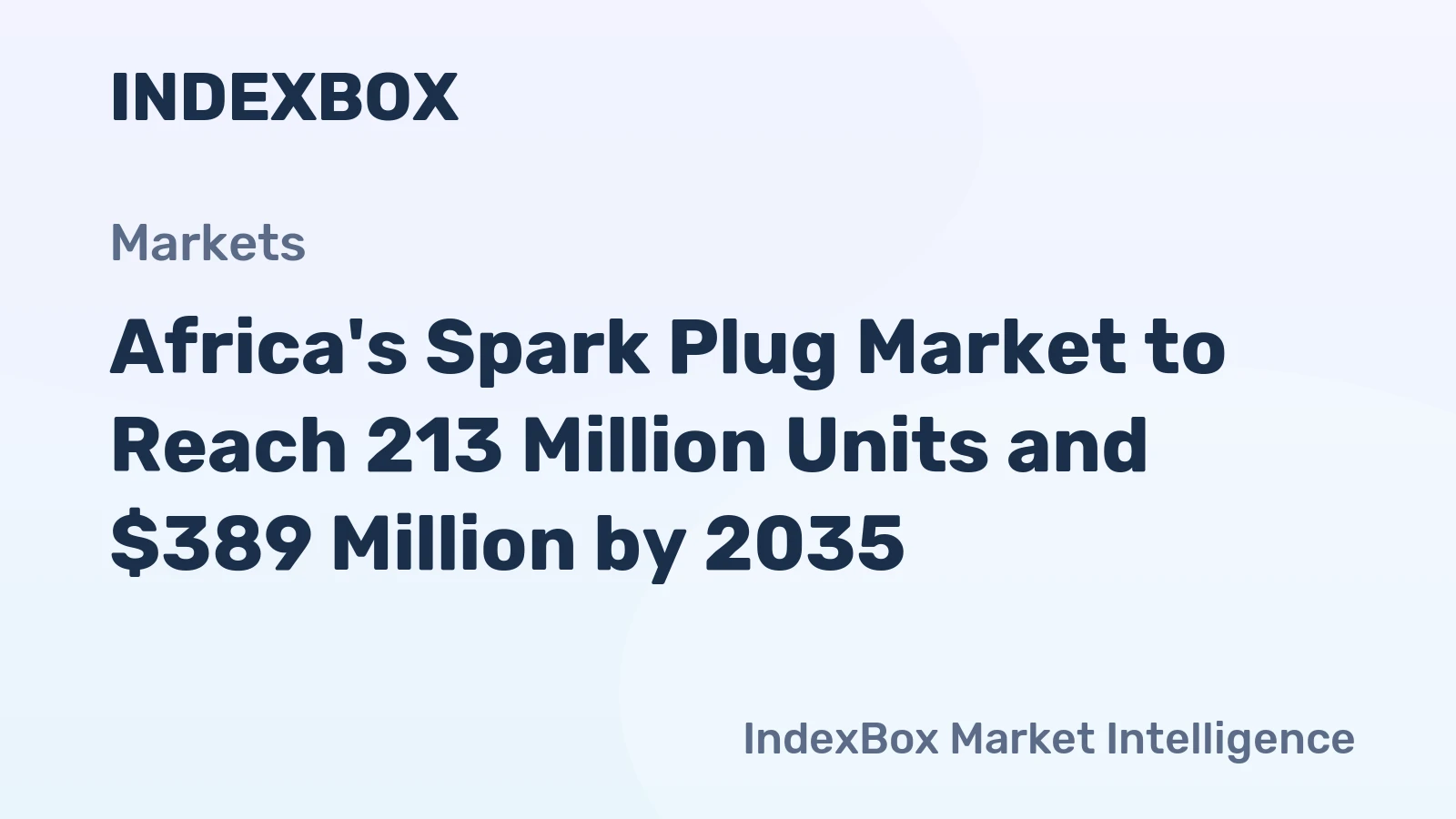 Africa's Spark Plug Market to Reach 213 Million Units and $389 Million by 2035