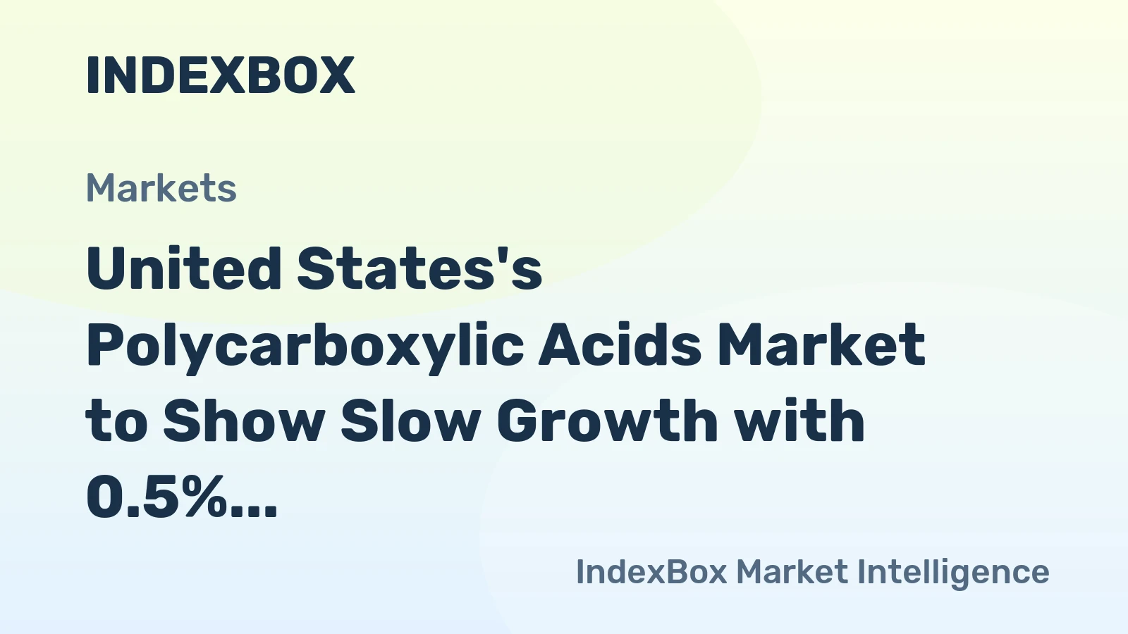 United States's Polycarboxylic Acids Market to Show Slow Growth with 0.5% CAGR Through 2035