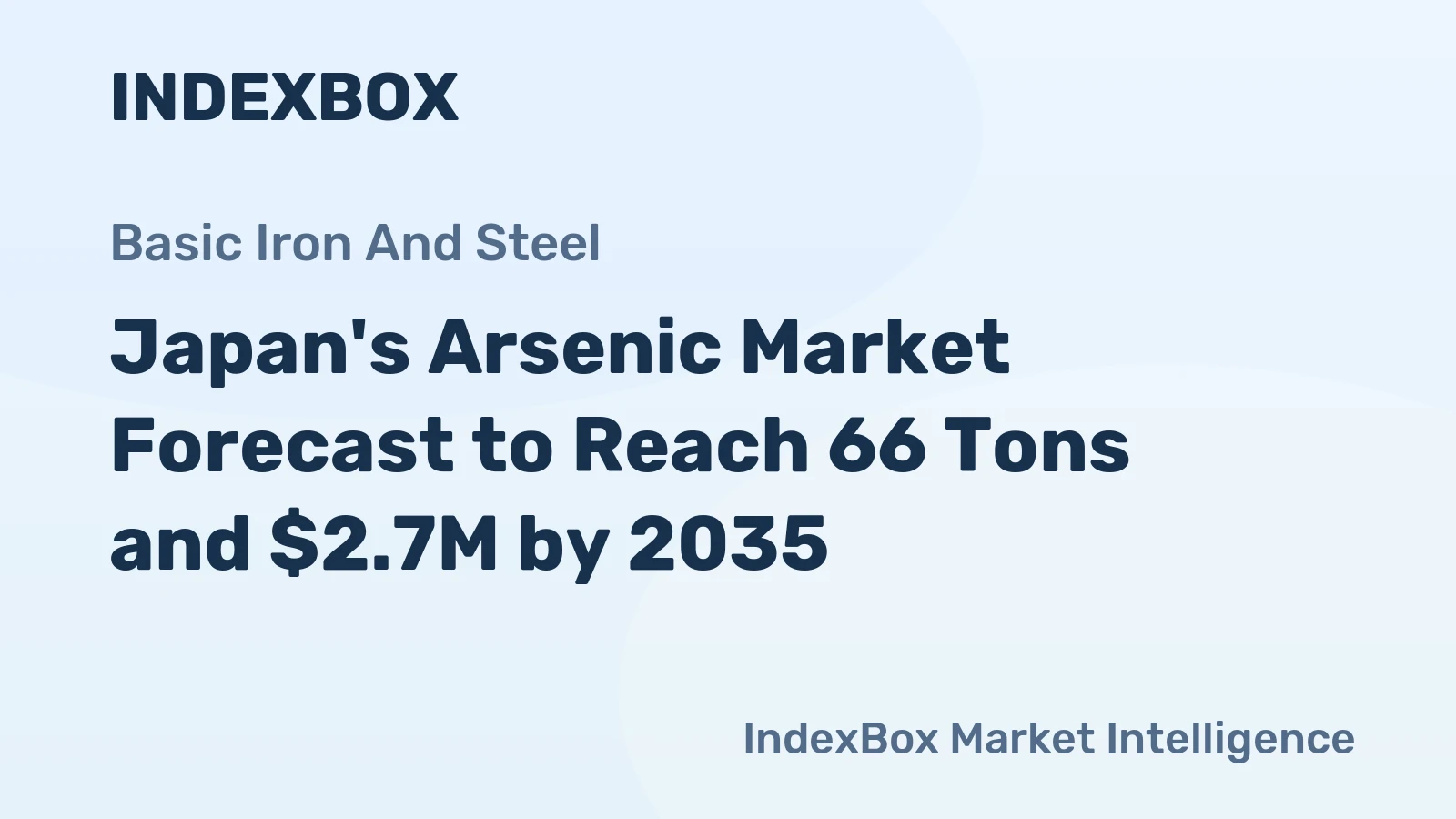 Japan's Arsenic Market Forecast to Reach 66 Tons and $2.7M by 2035