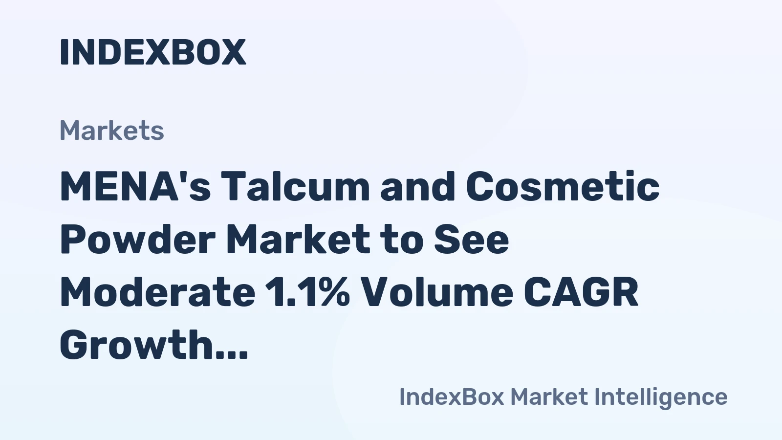 MENA's Talcum and Cosmetic Powder Market to See Moderate 1.1% Volume CAGR Growth Through 2035