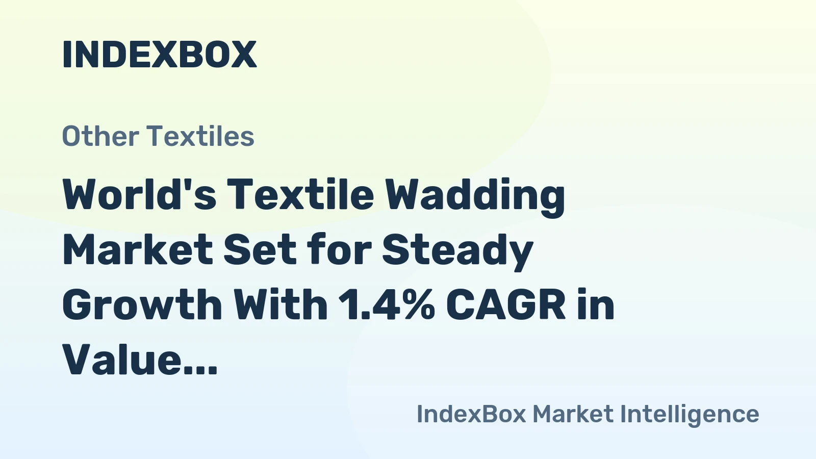 World's Textile Wadding Market Set for Steady Growth With 1.4% CAGR in Value Through 2035