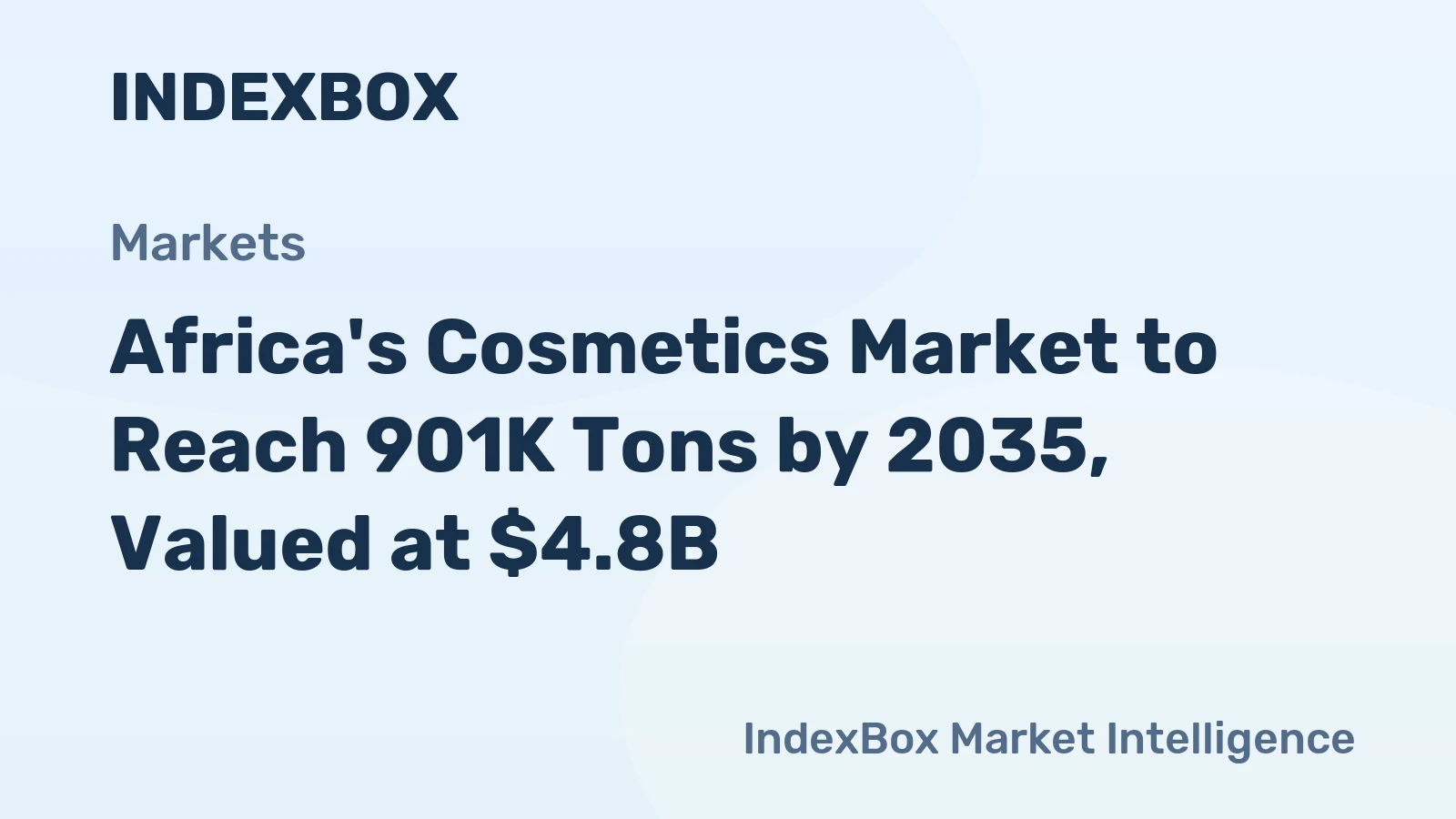 Africa's Cosmetics Market to Reach 901K Tons by 2035, Valued at $4.8B