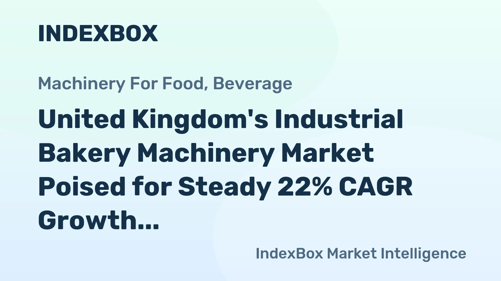 United Kingdom's Industrial Bakery Machinery Market Poised for Steady 22% CAGR Growth
