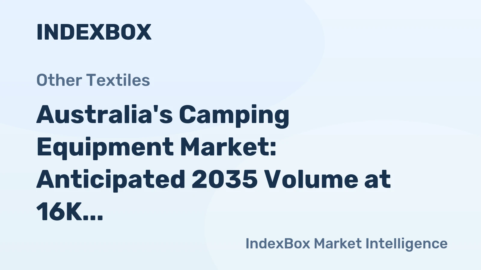 Australia's Camping Equipment Market: Anticipated 2035 Volume at 16K Tons and Value at $97M