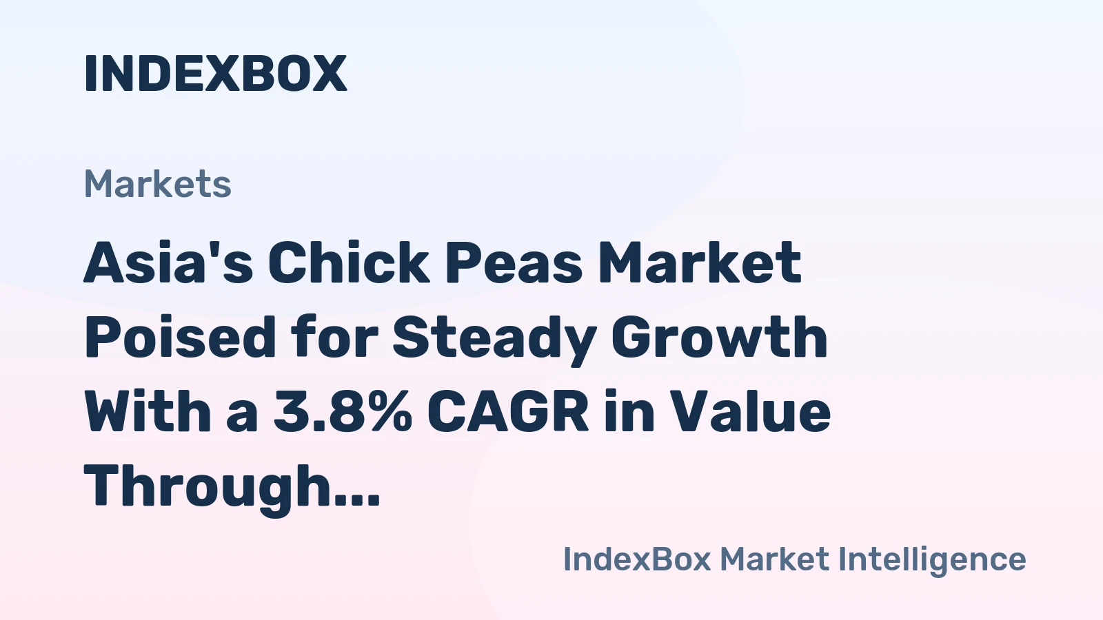 Asia's Chick Peas Market Poised for Steady Growth With a 3.8% CAGR in Value Through 2035