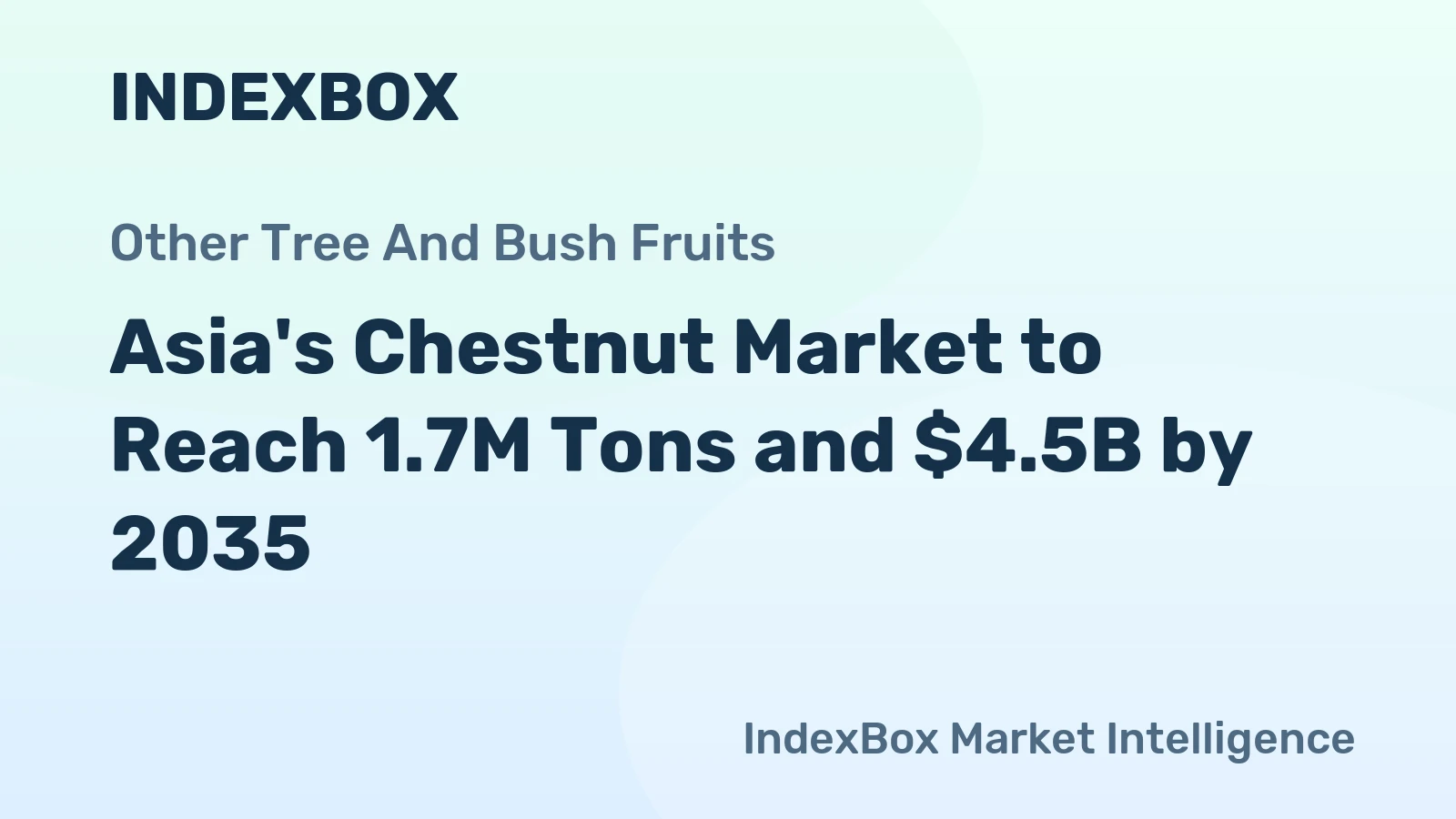 Asia's Chestnut Market to Reach 1.7M Tons and $4.5B by 2035