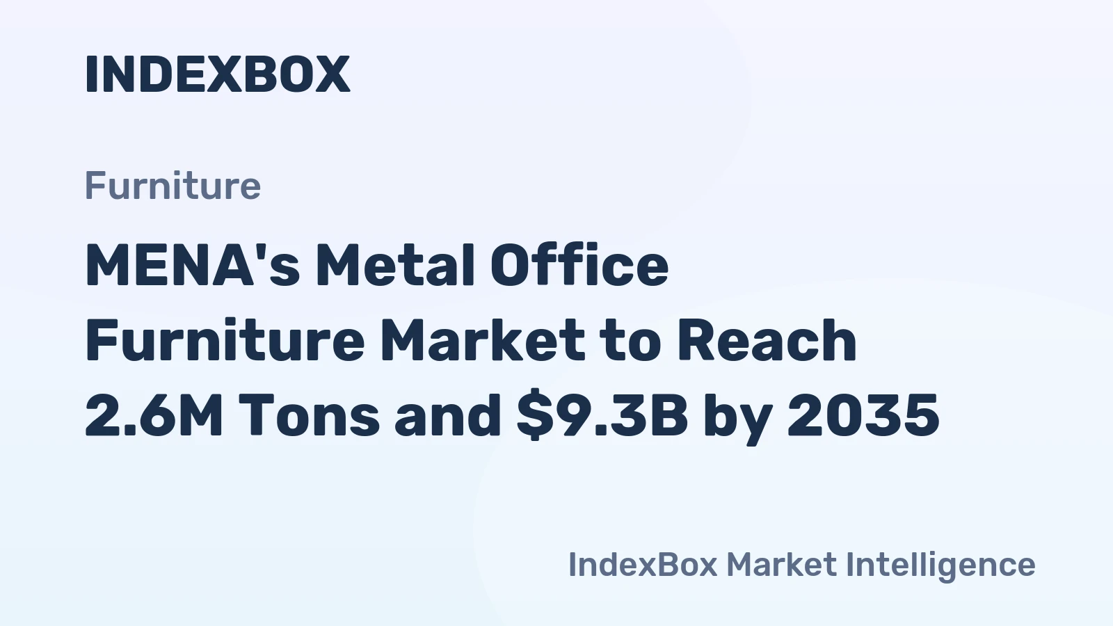 MENA's Metal Office Furniture Market to Reach 2.6M Tons and $9.3B by 2035