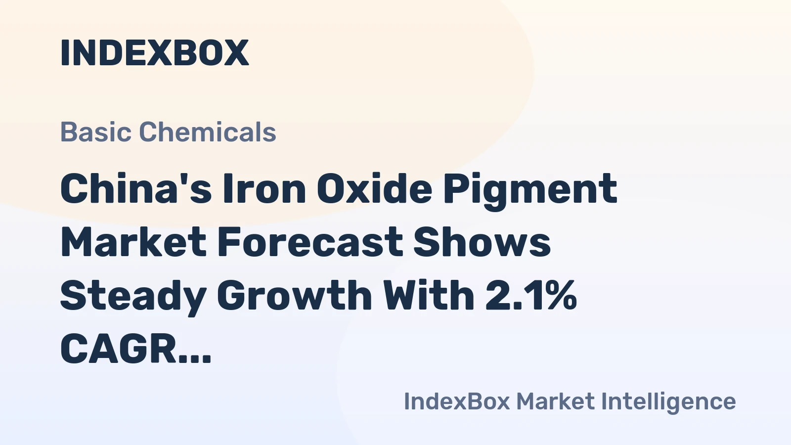 China's Iron Oxide Pigment Market Forecast Shows Steady Growth With 2.1% CAGR Through 2035