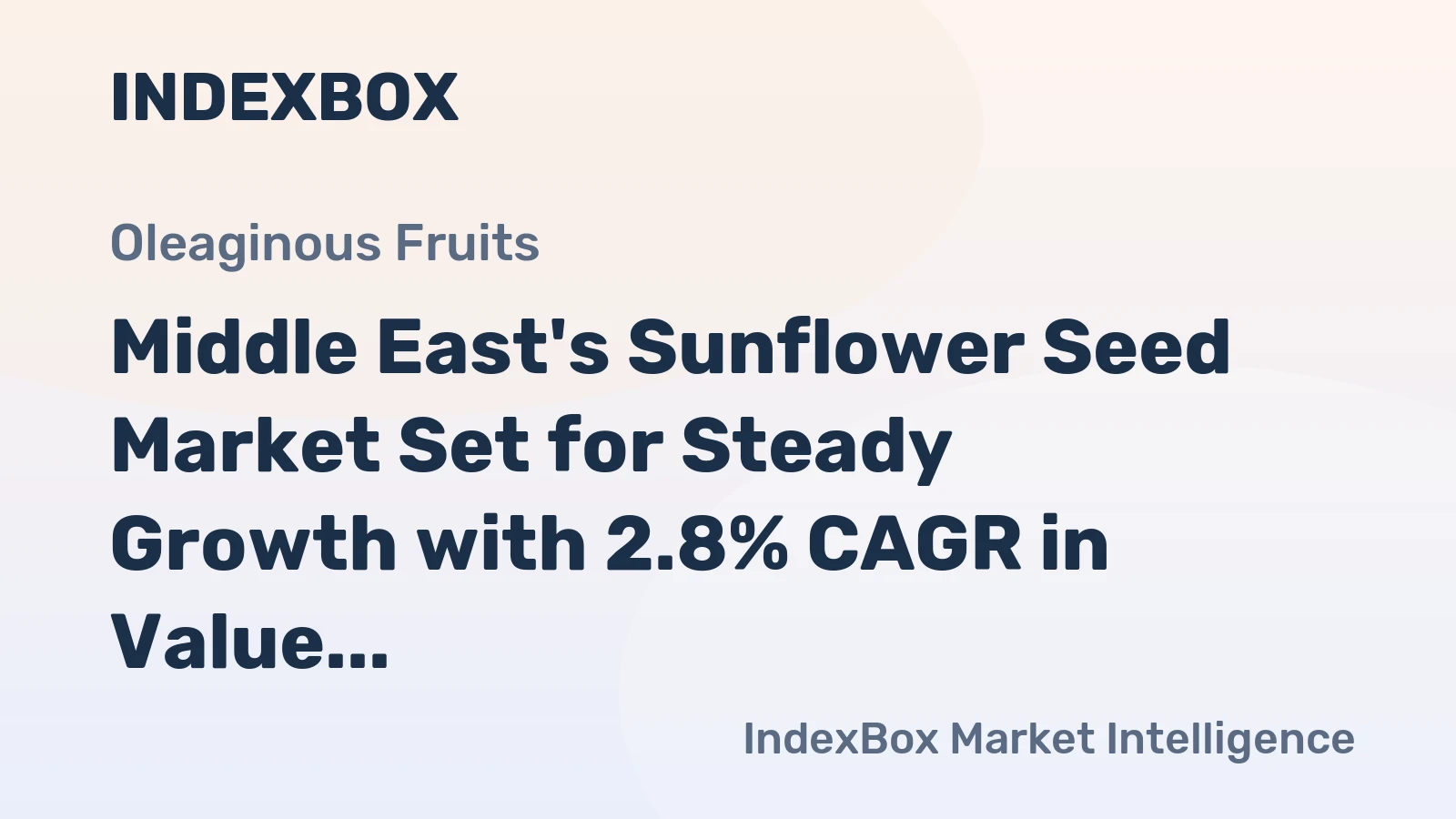 Middle East's Sunflower Seed Market Set for Steady Growth with 2.8% CAGR in Value Through 2035
