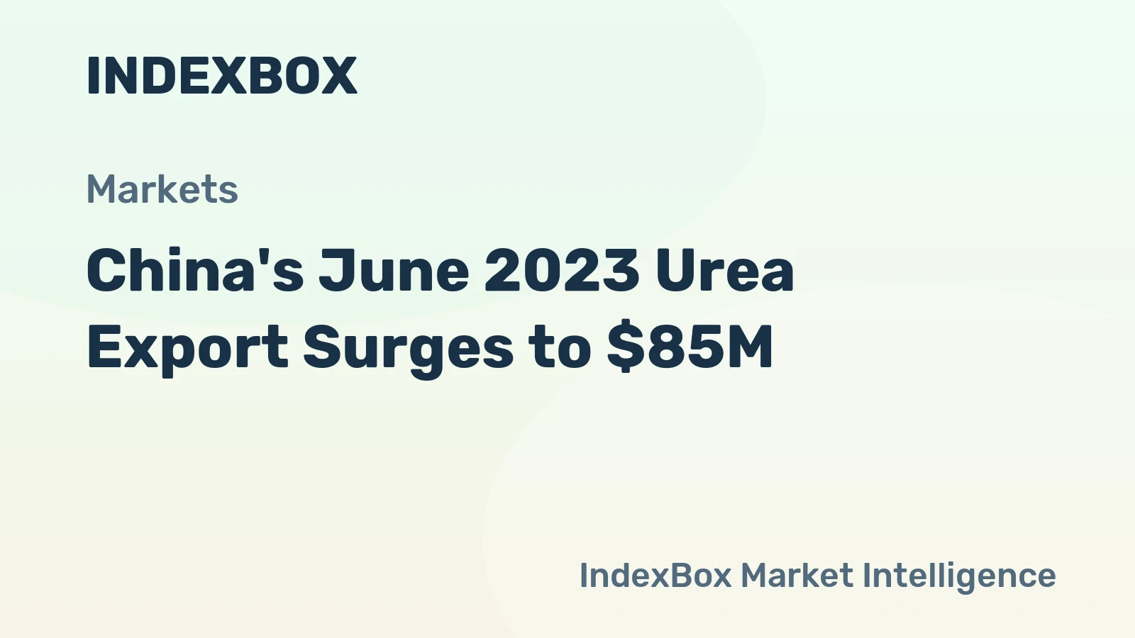 China's June 2023 Urea Export Surges to $85M