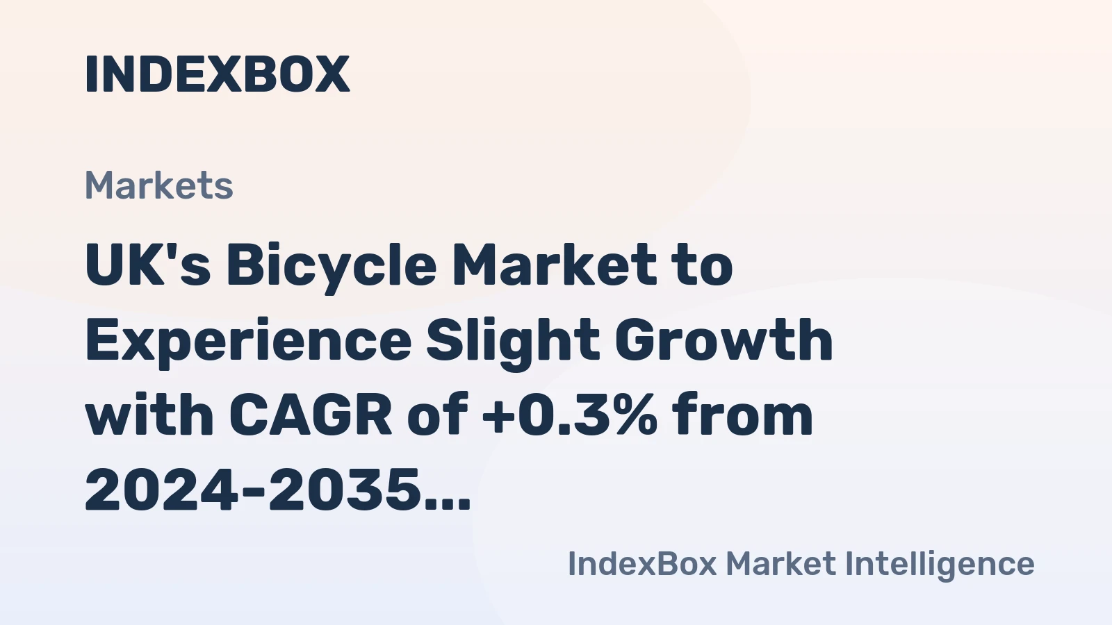 UK's Bicycle Market to Experience Slight Growth with CAGR of +0.3% from 2024-2035