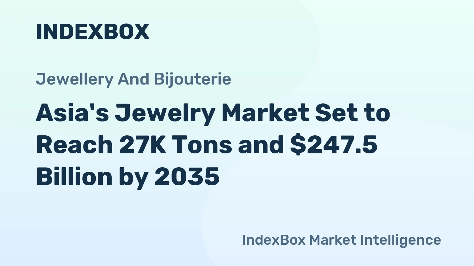 Asia's Jewelry Market Set to Reach 27K Tons and $247.5 Billion by 2035