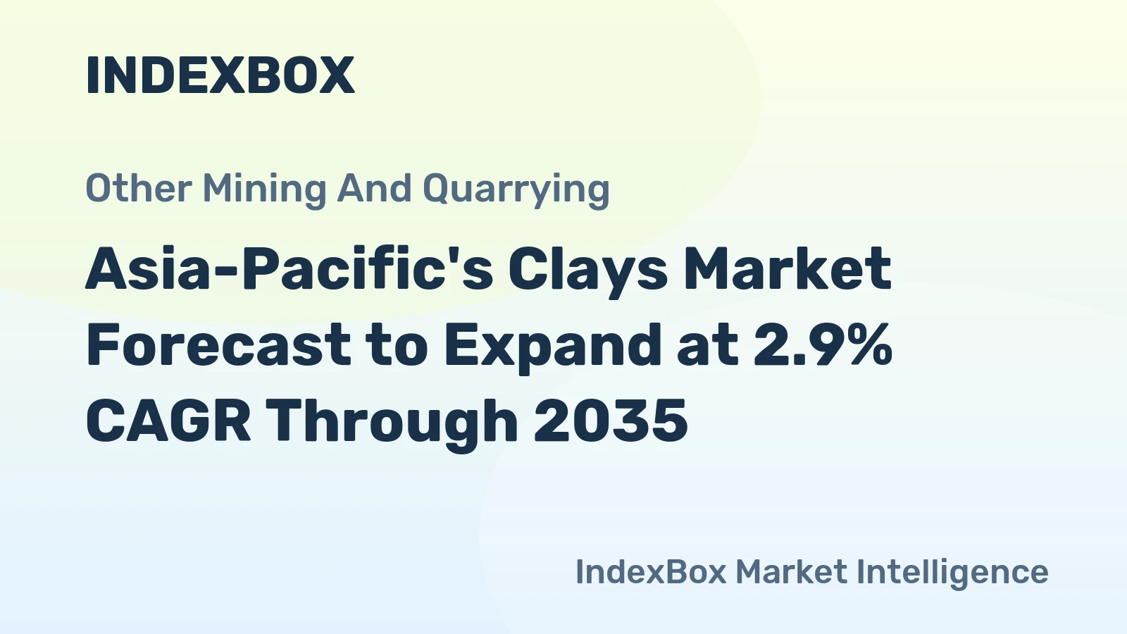 Asia-Pacific's Clays Market Forecast to Expand at 2.9% CAGR Through 2035
