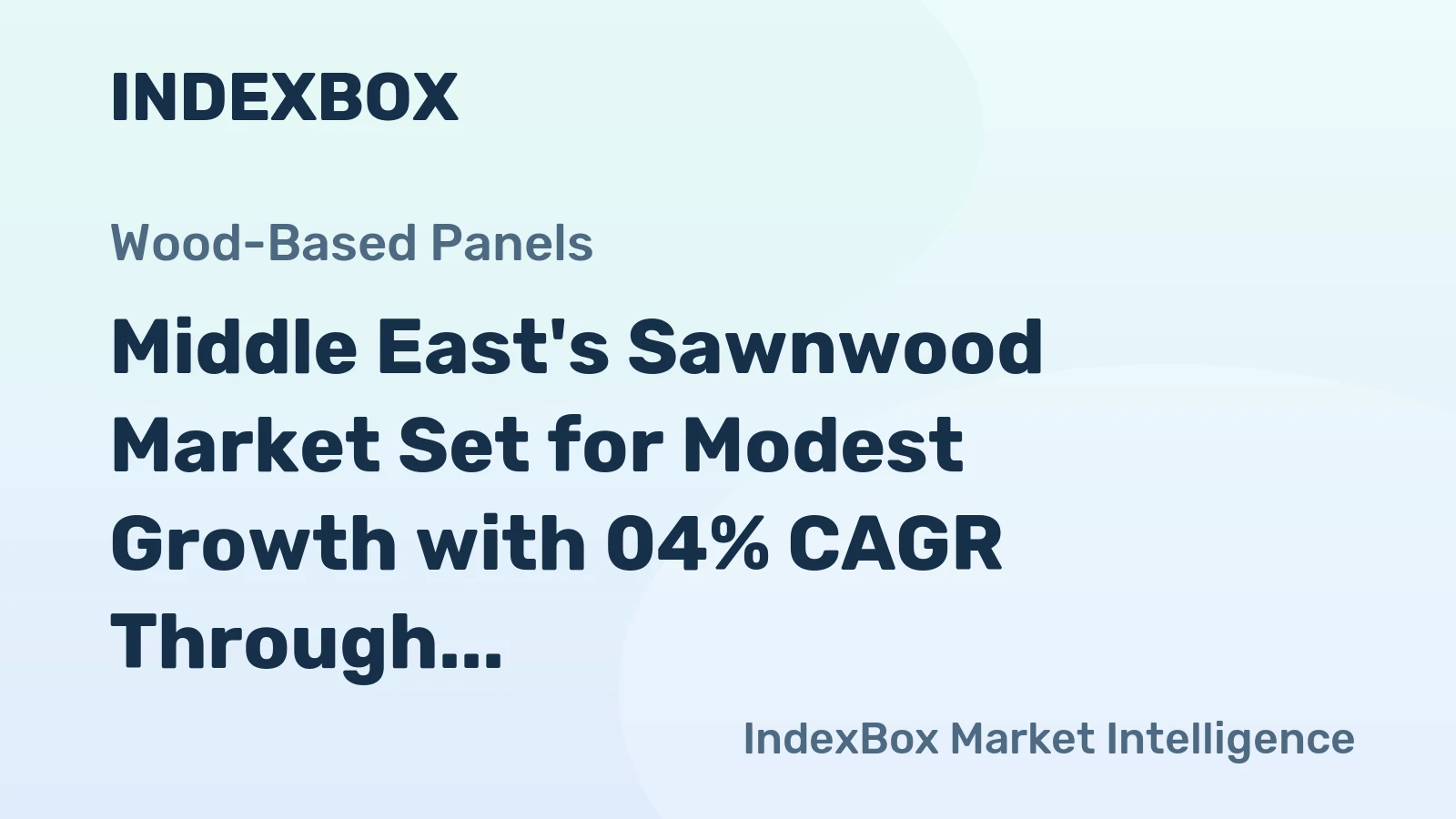 Middle East's Sawnwood Market Set for Modest Growth with 04% CAGR Through 2035