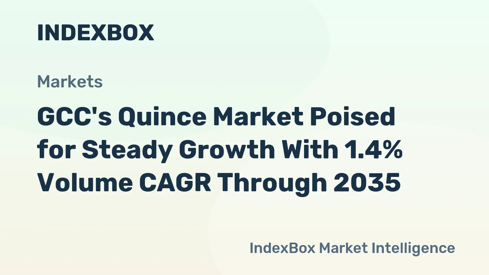 GCC's Quince Market Poised for Steady Growth With 1.4% Volume CAGR Through 2035