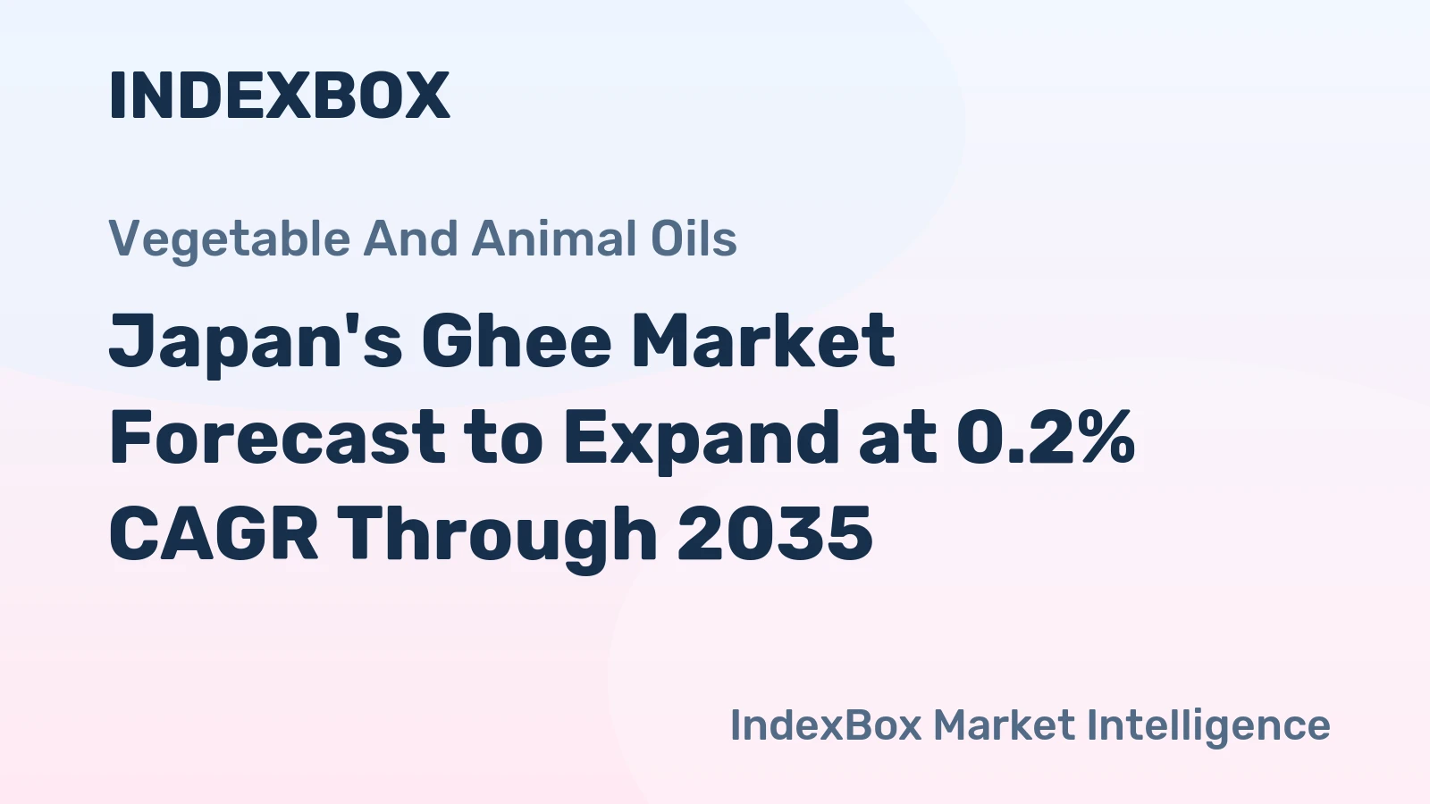 Japan's Ghee Market Forecast to Expand at 0.2% CAGR Through 2035