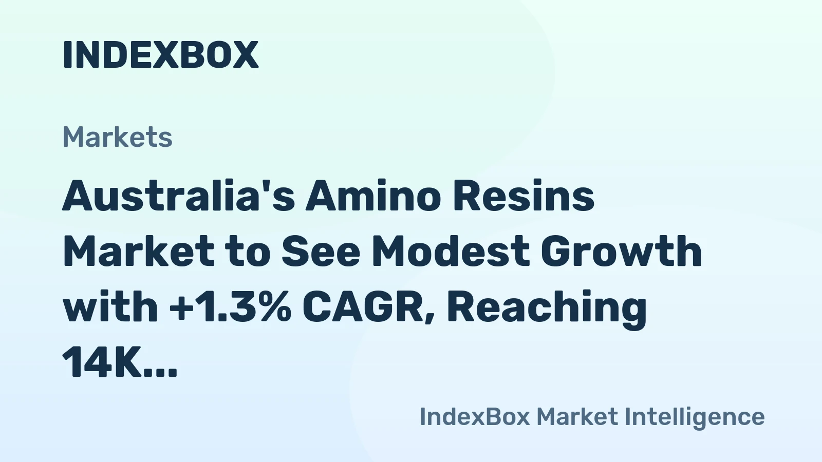 Australia's Amino Resins Market to See Modest Growth with +1.3% CAGR, Reaching 14K Tons by 2035