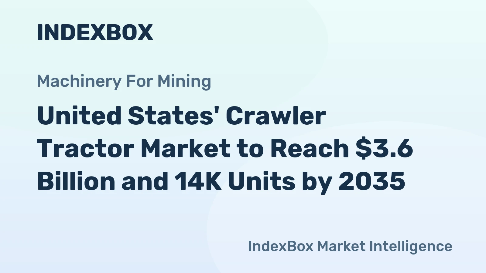 United States' Crawler Tractor Market to Reach $3.6 Billion and 14K Units by 2035