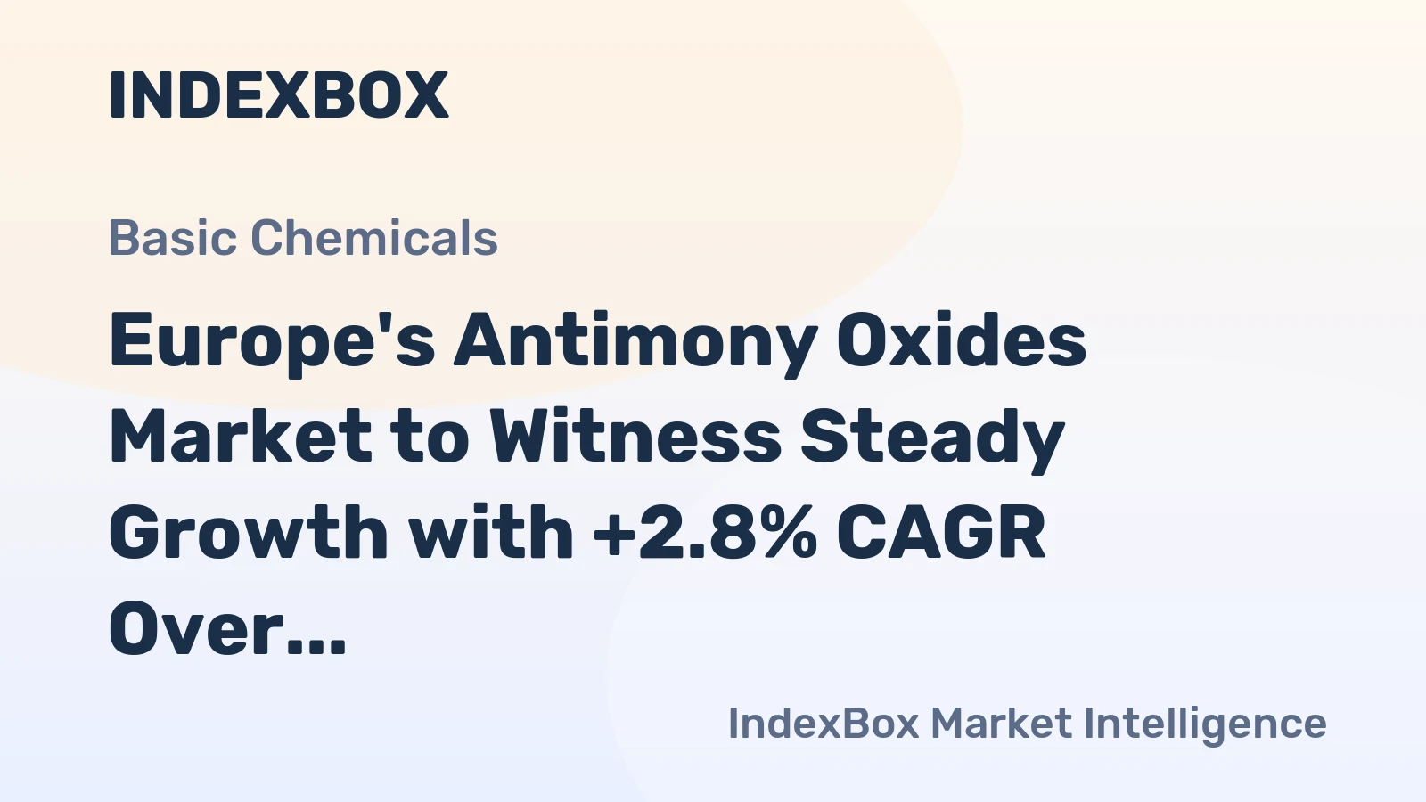 Europe's Antimony Oxides Market to Witness Steady Growth with +2.8% CAGR Over Next Decade