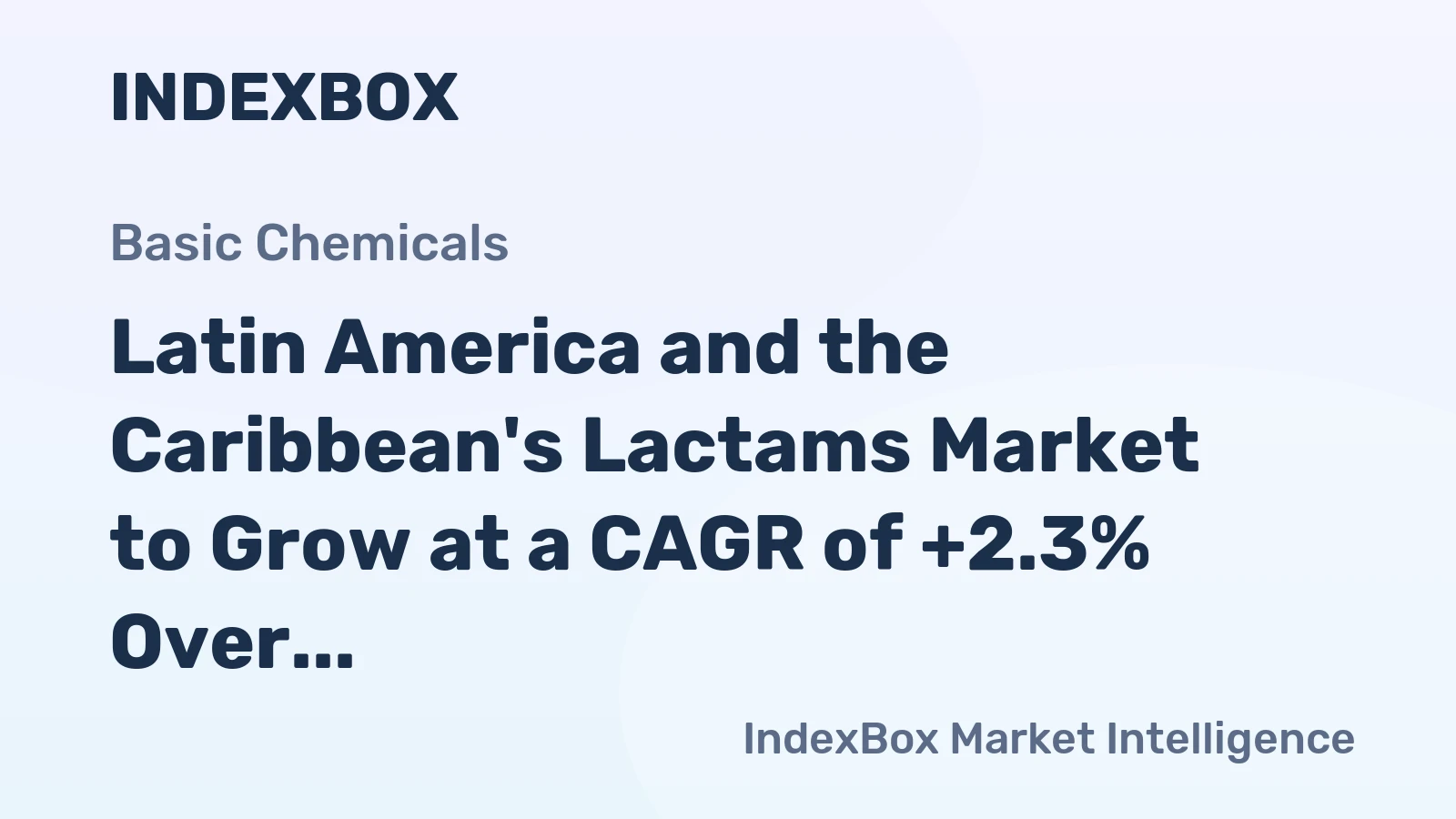 Latin America and the Caribbean's Lactams Market to Grow at a CAGR of +2.3% Over the Next Decade