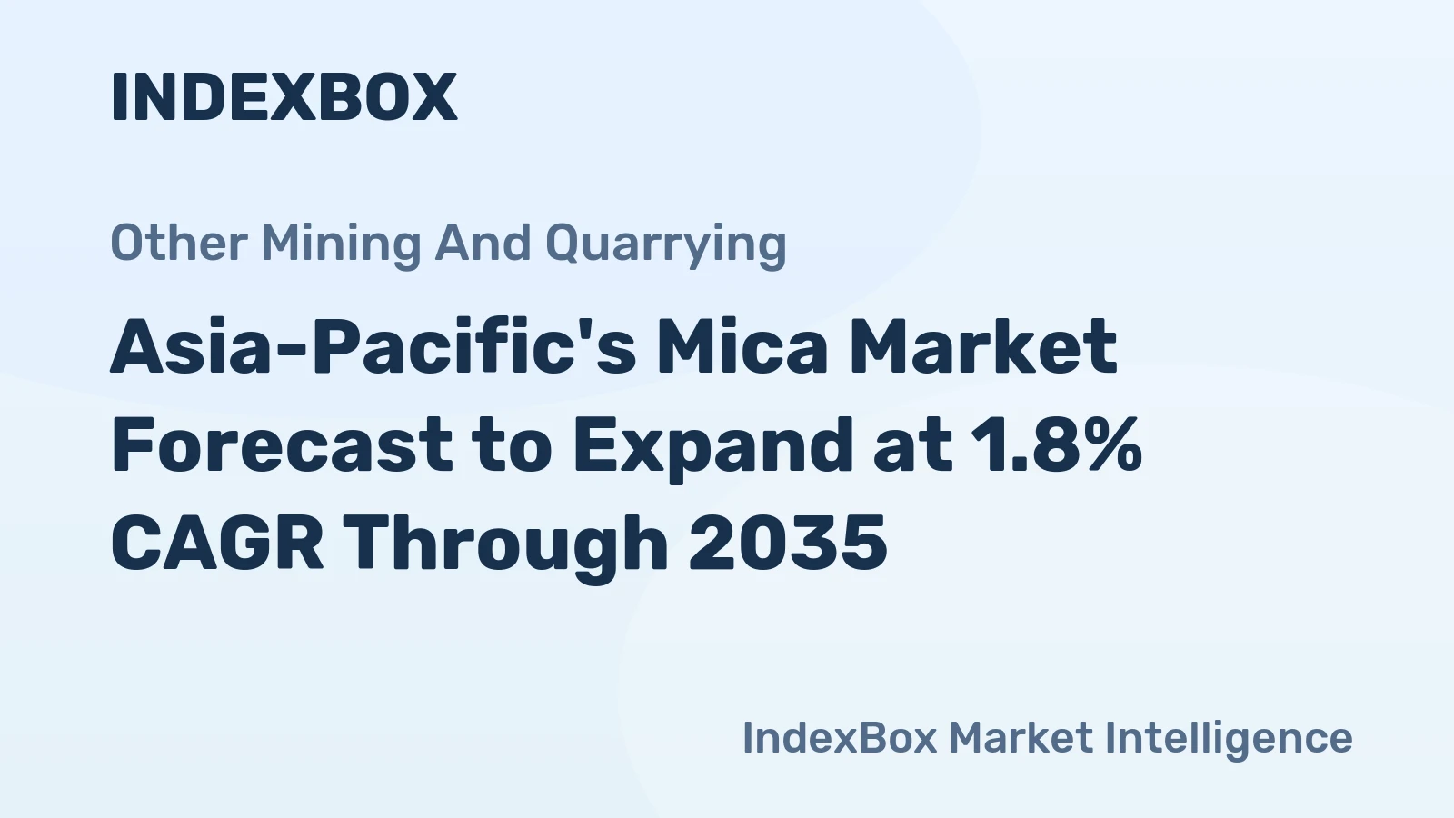 Asia-Pacific's Mica Market Forecast to Expand at 1.8% CAGR Through 2035