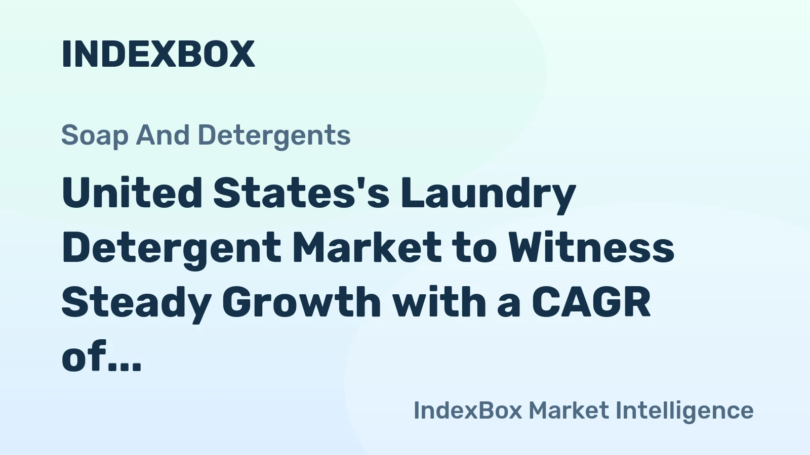 United States's Laundry Detergent Market to Witness Steady Growth with a CAGR of +1.7% by 2035