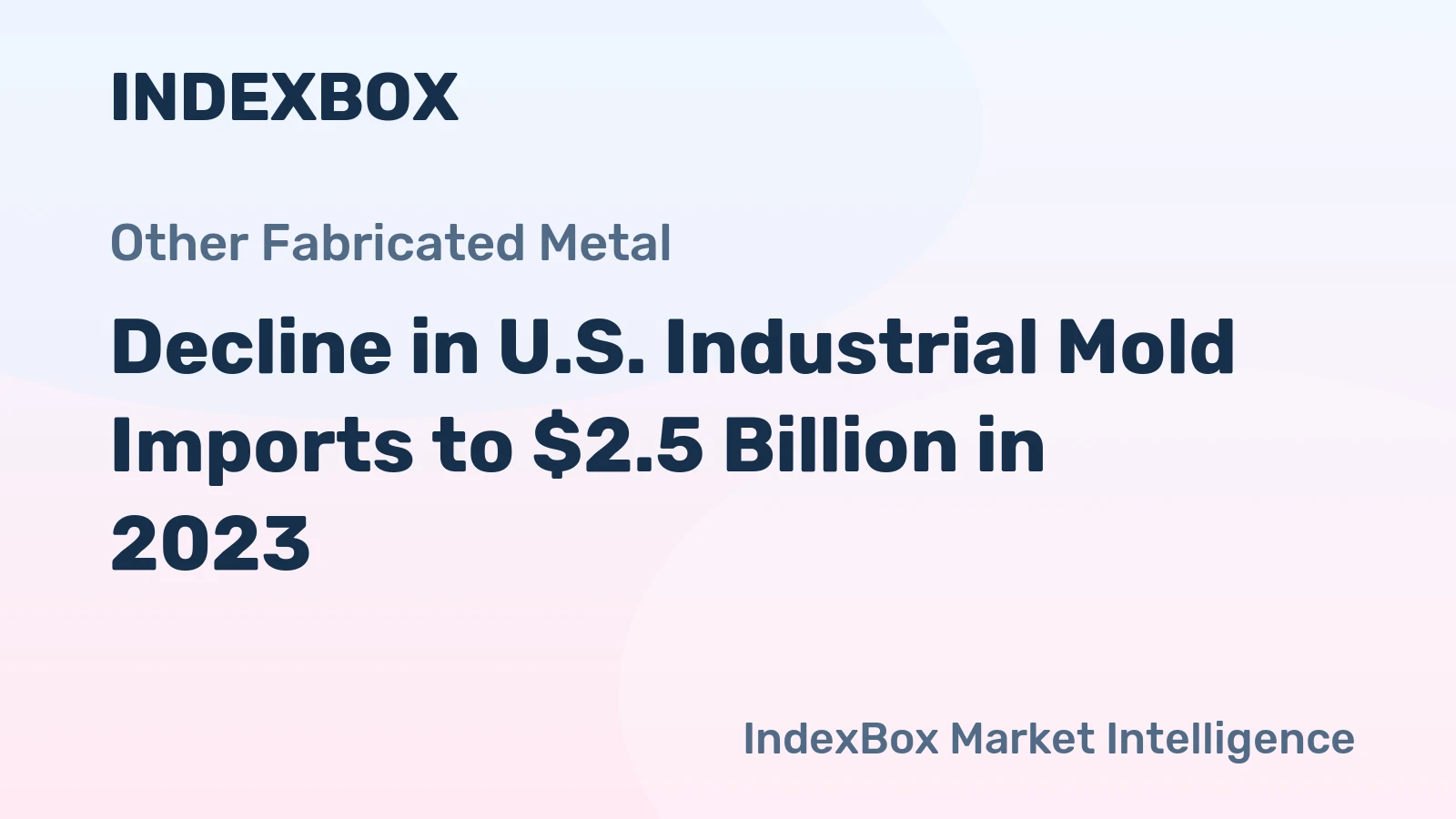 Decline in U.S. Industrial Mold Imports to $2.5 Billion in 2023