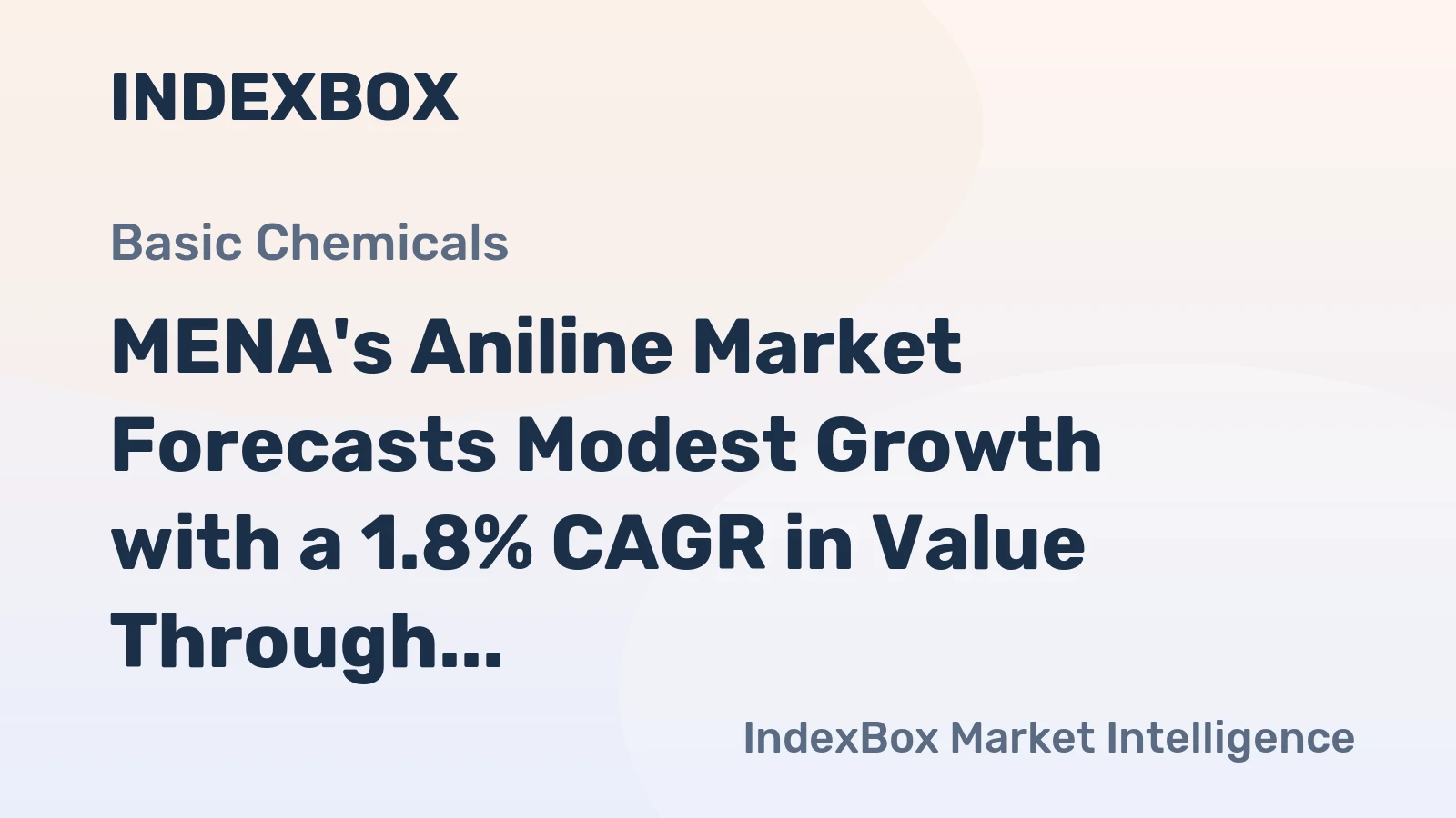 MENA's Aniline Market Forecasts Modest Growth with a 1.8% CAGR in Value Through 2035