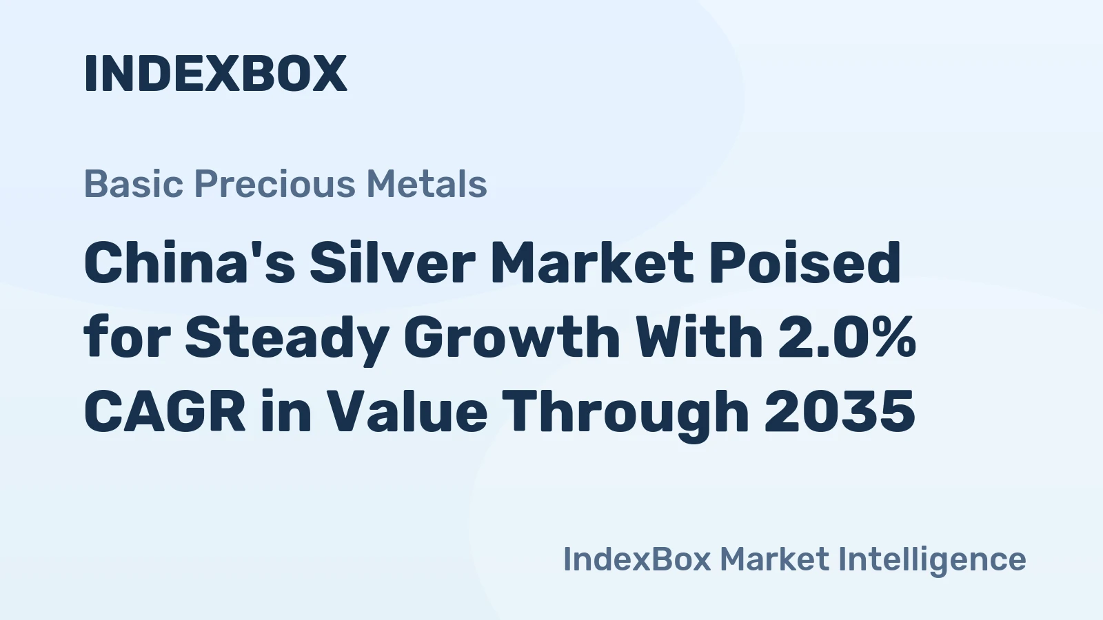 China's Silver Market Poised for Steady Growth With 2.0% CAGR in Value Through 2035
