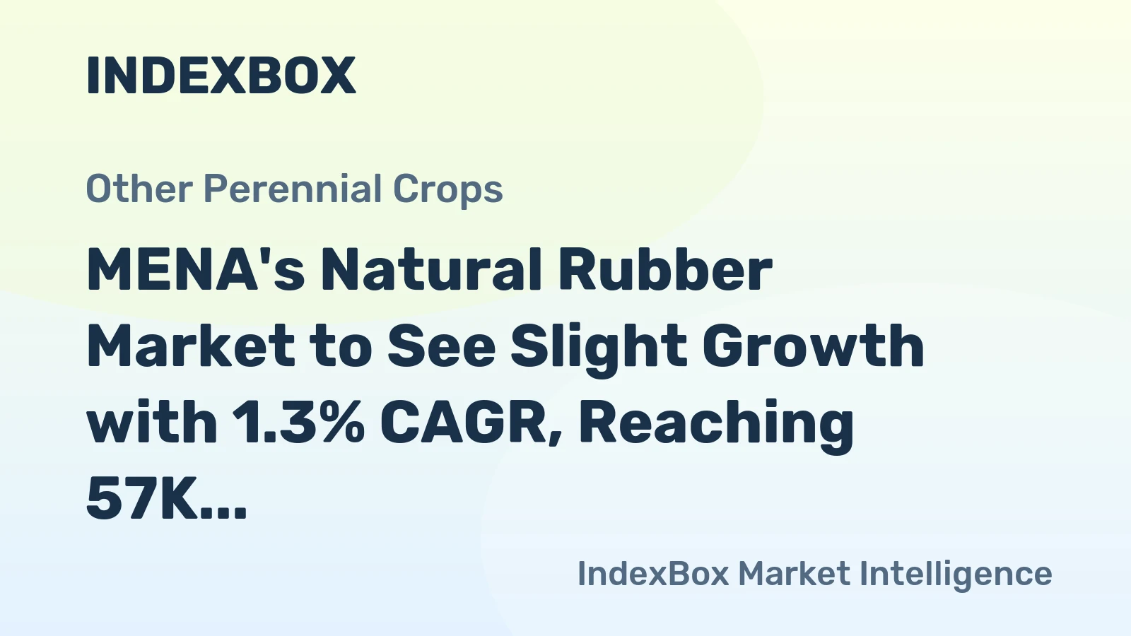 MENA's Natural Rubber Market to See Slight Growth with 1.3% CAGR, Reaching 57K Tons by 2035