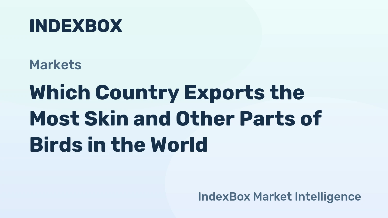 Which Country Exports the Most Skin and Other Parts of Birds in the World?