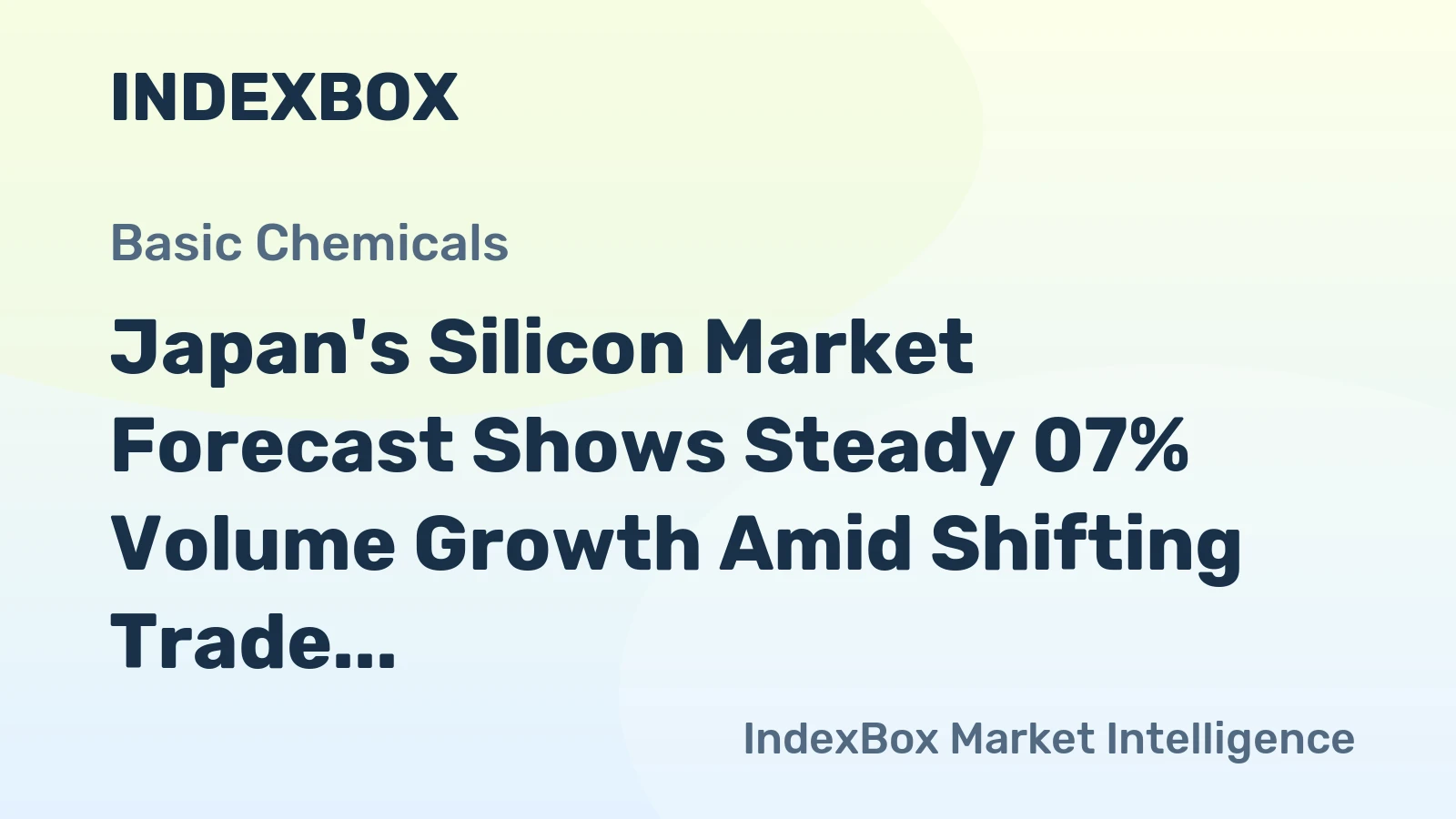 Japan's Silicon Market Forecast Shows Steady 07% Volume Growth Amid Shifting Trade Dynamics