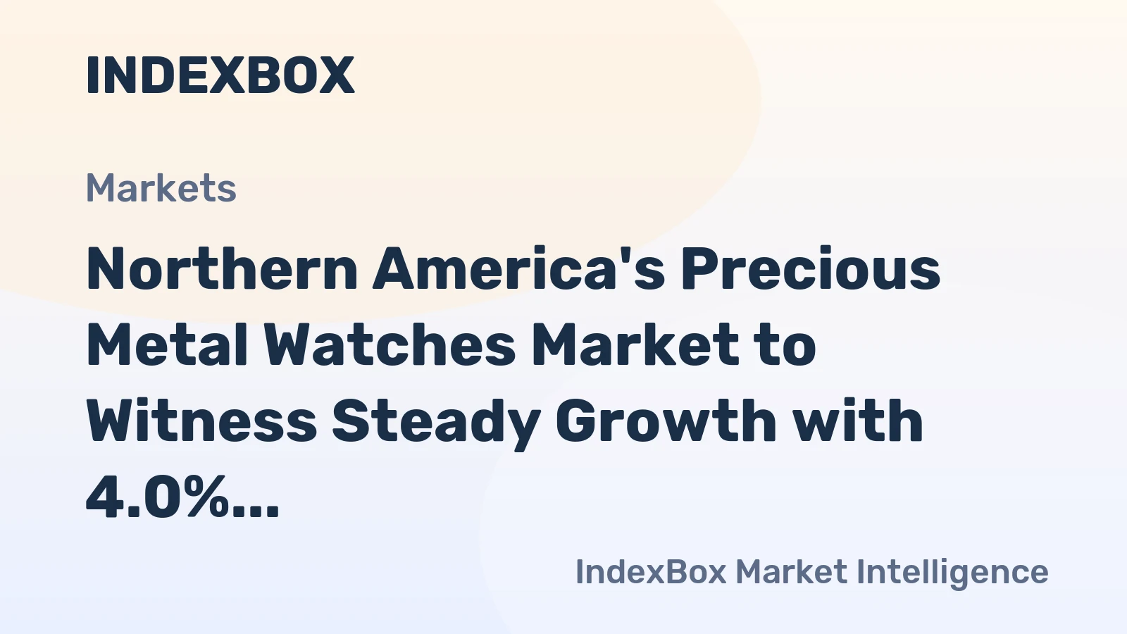 Northern America's Precious Metal Watches Market to Witness Steady Growth with 4.0% CAGR