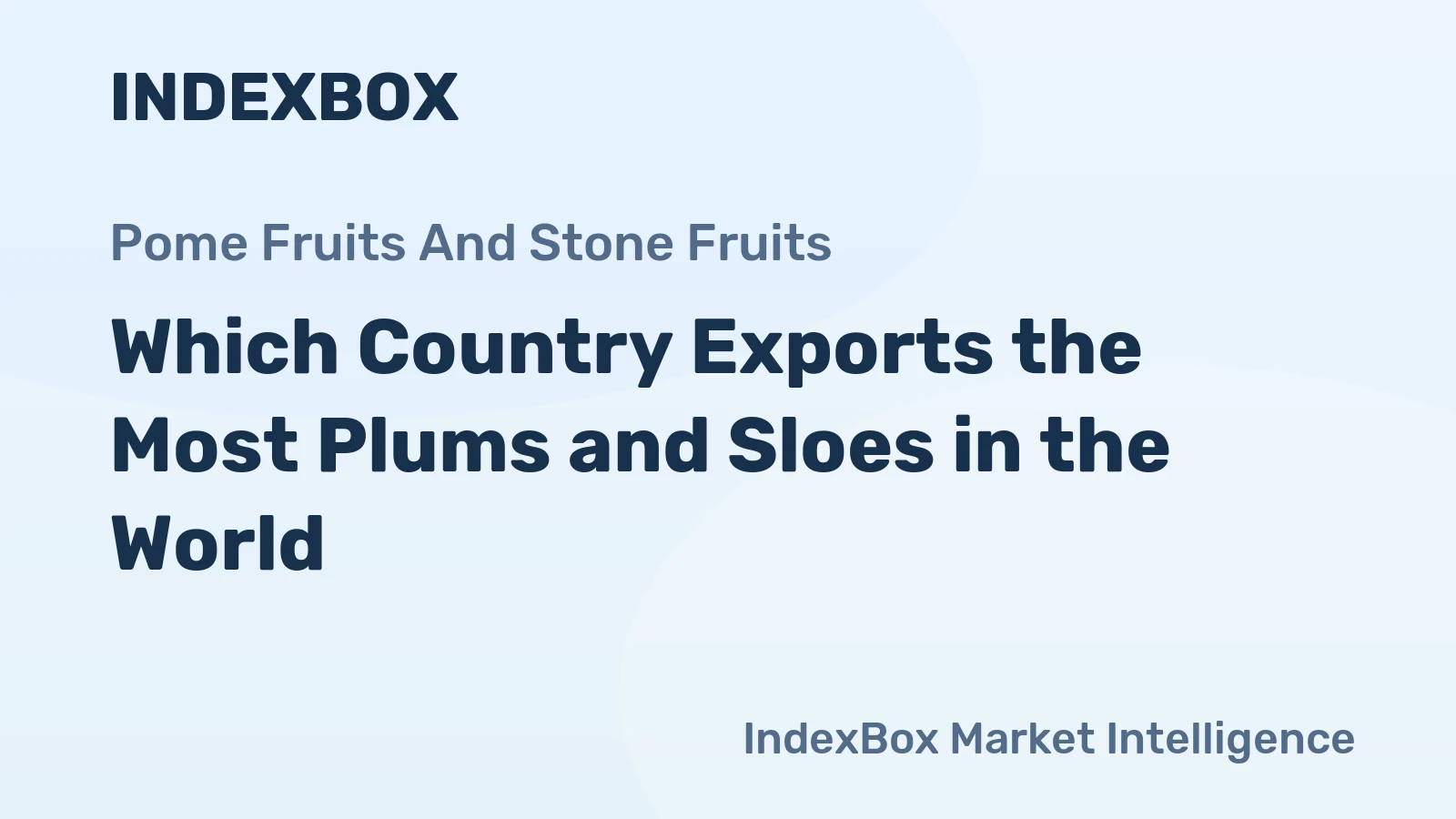 Which Country Exports the Most Plums and Sloes in the World?