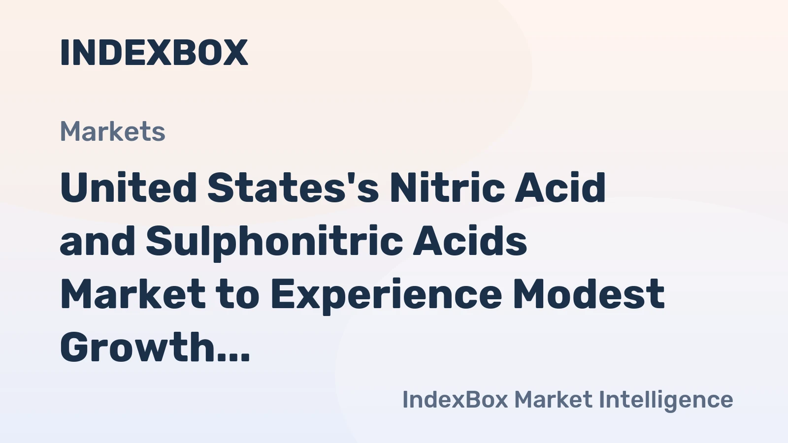 United States's Nitric Acid and Sulphonitric Acids Market to Experience Modest Growth with +0.6% CAGR through 2035