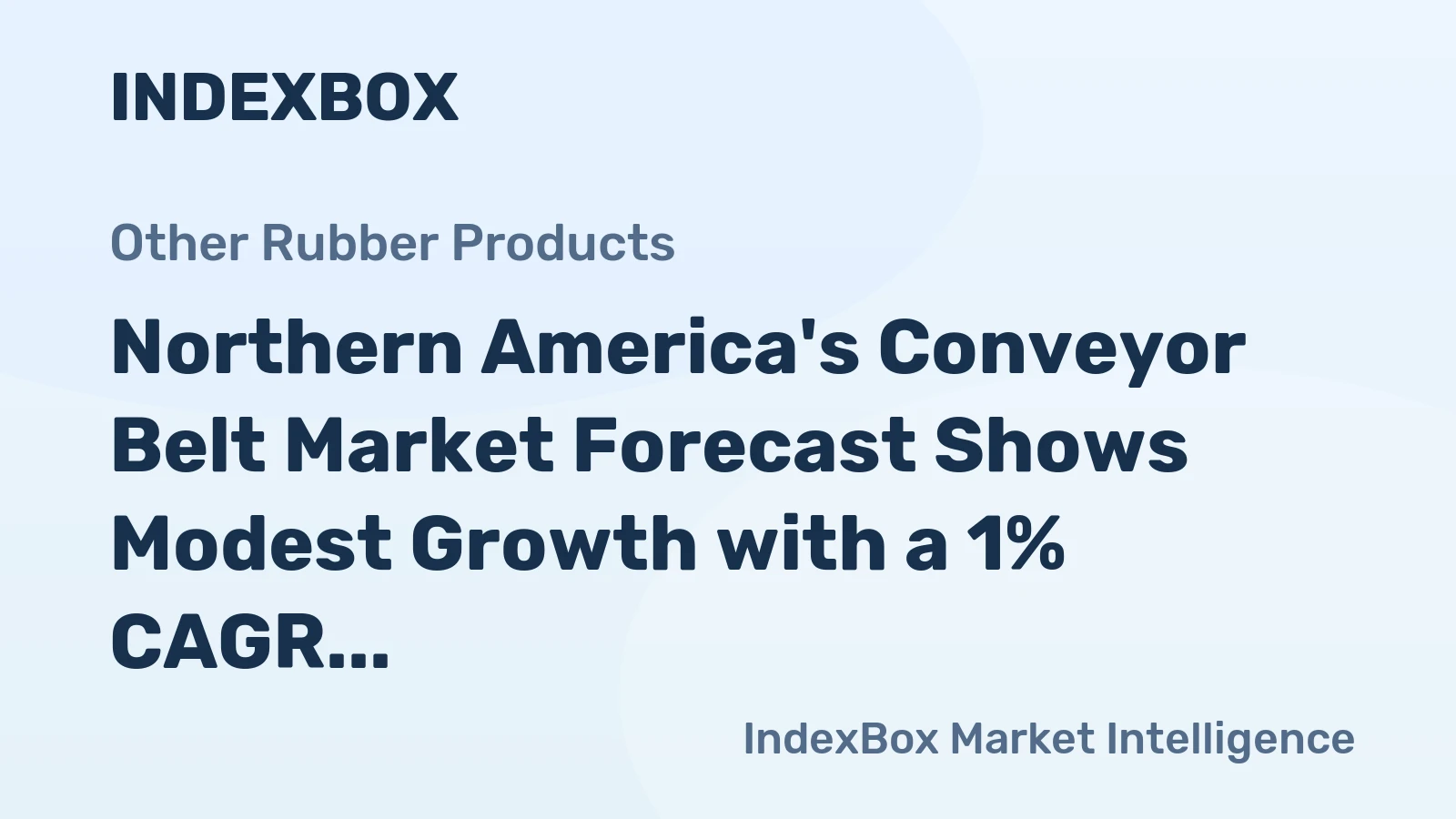 Northern America's Conveyor Belt Market Forecast Shows Modest Growth with a 1% CAGR in Value