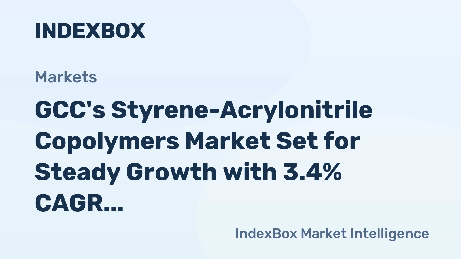 GCC's Styrene-Acrylonitrile Copolymers Market Set for Steady Growth with 3.4% CAGR