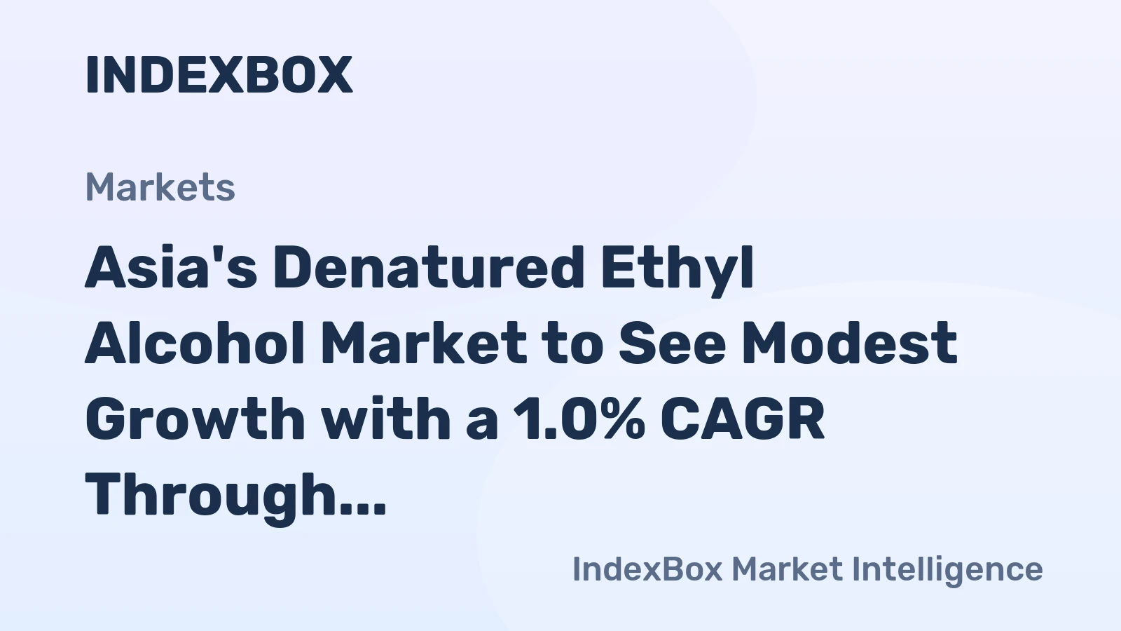 Asia's Denatured Ethyl Alcohol Market to See Modest Growth with a 1.0% CAGR Through 2035