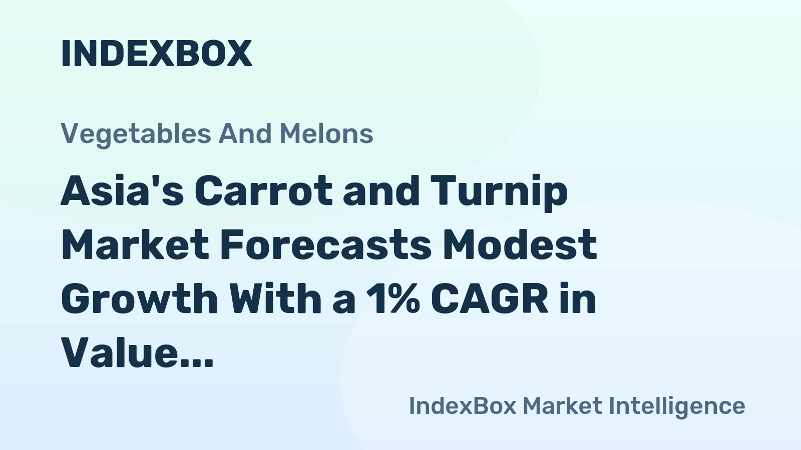 Asia's Carrot and Turnip Market Forecasts Modest Growth With a 1% CAGR in Value Through 2035