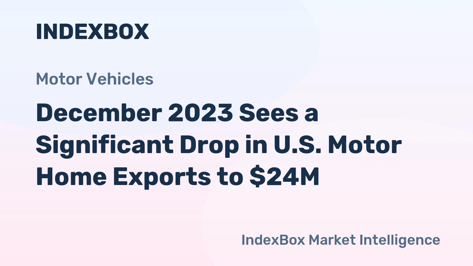December 2023 Sees a Significant Drop in U.S. Motor Home Exports to $24M