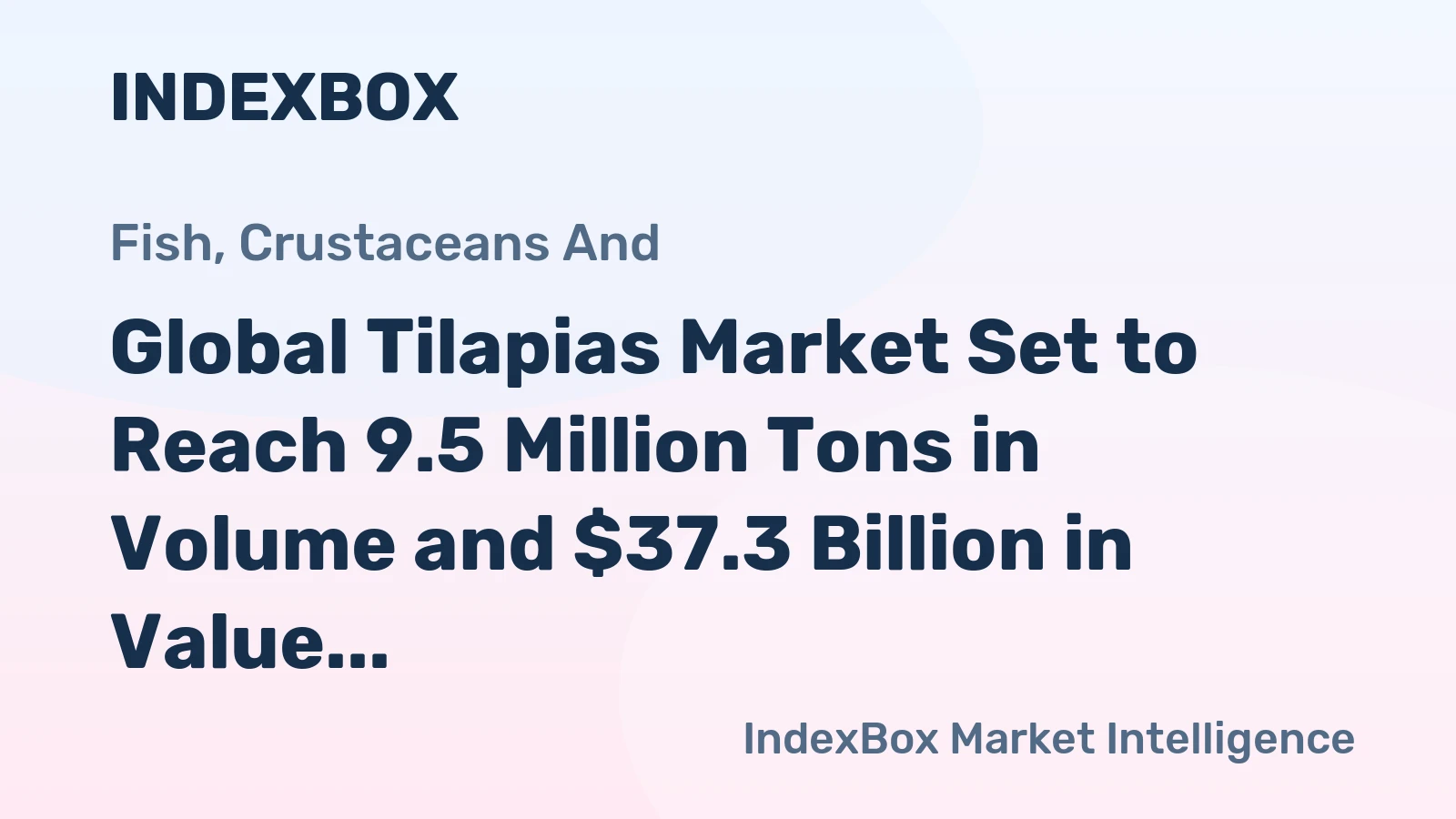 Global Tilapias Market Set to Reach 9.5 Million Tons in Volume and $37.3 Billion in Value by 2035