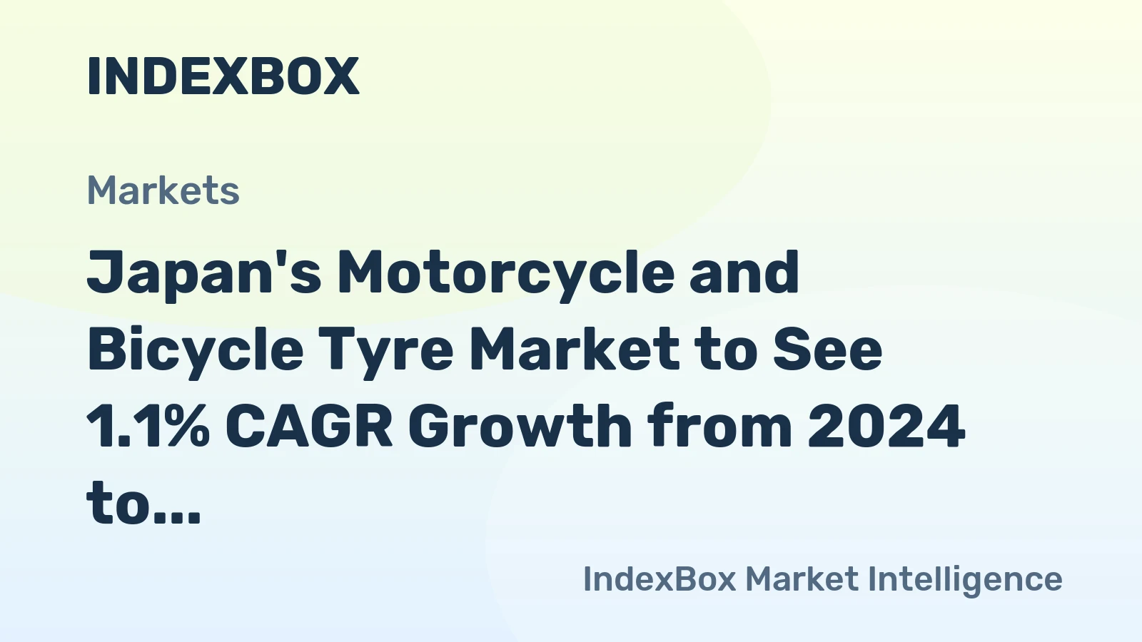 Japan's Motorcycle and Bicycle Tyre Market to See 1.1% CAGR Growth from 2024 to 2035, Reaching 8.3M Units
