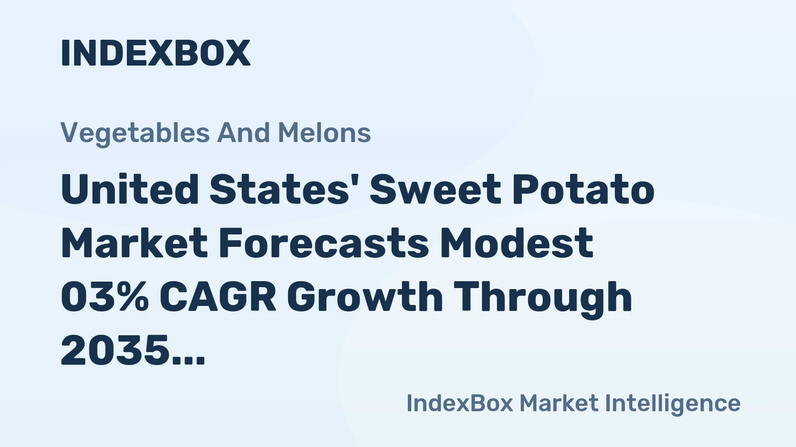 United States' Sweet Potato Market Forecasts Modest 03% CAGR Growth Through 2035