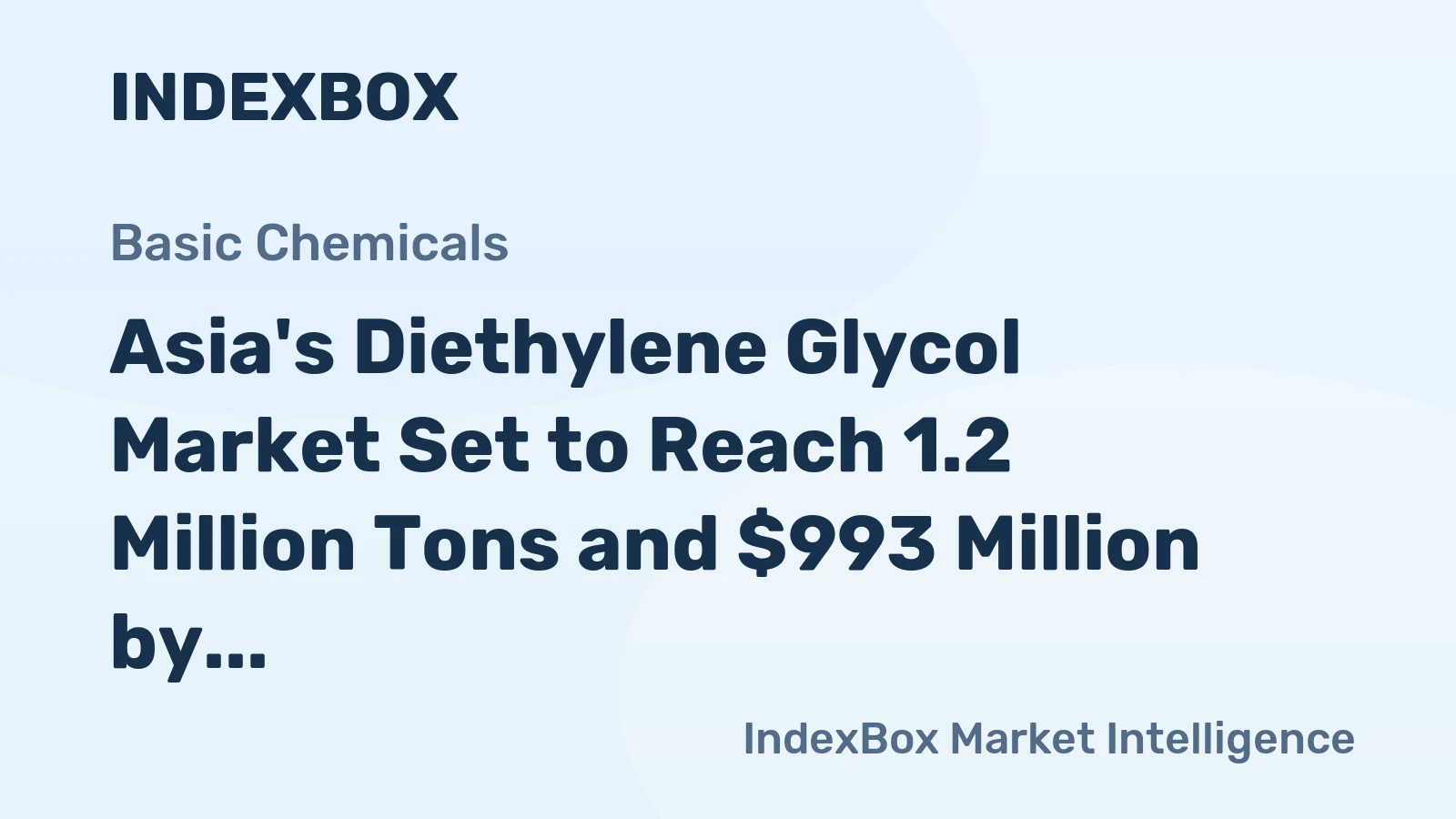 Asia's Diethylene Glycol Market Set to Reach 1.2 Million Tons and $993 Million by 2035