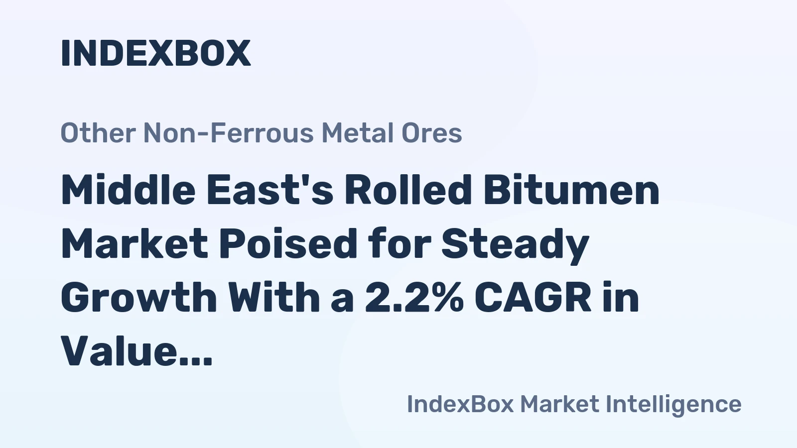 Middle East's Rolled Bitumen Market Poised for Steady Growth With a 2.2% CAGR in Value