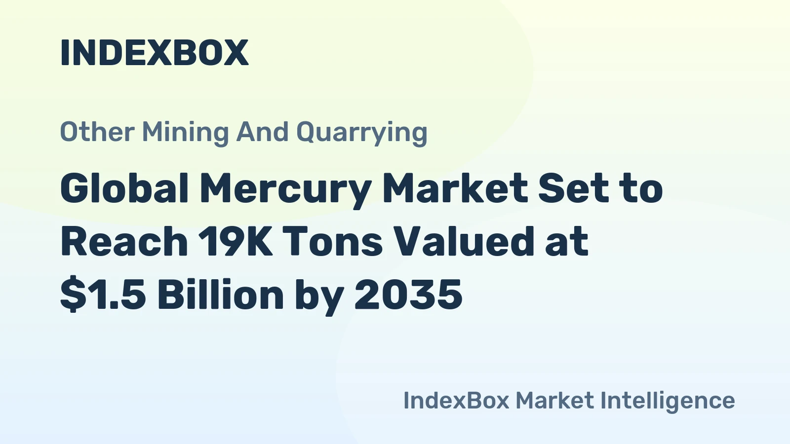 Global Mercury Market Set to Reach 19K Tons Valued at $1.5 Billion by 2035