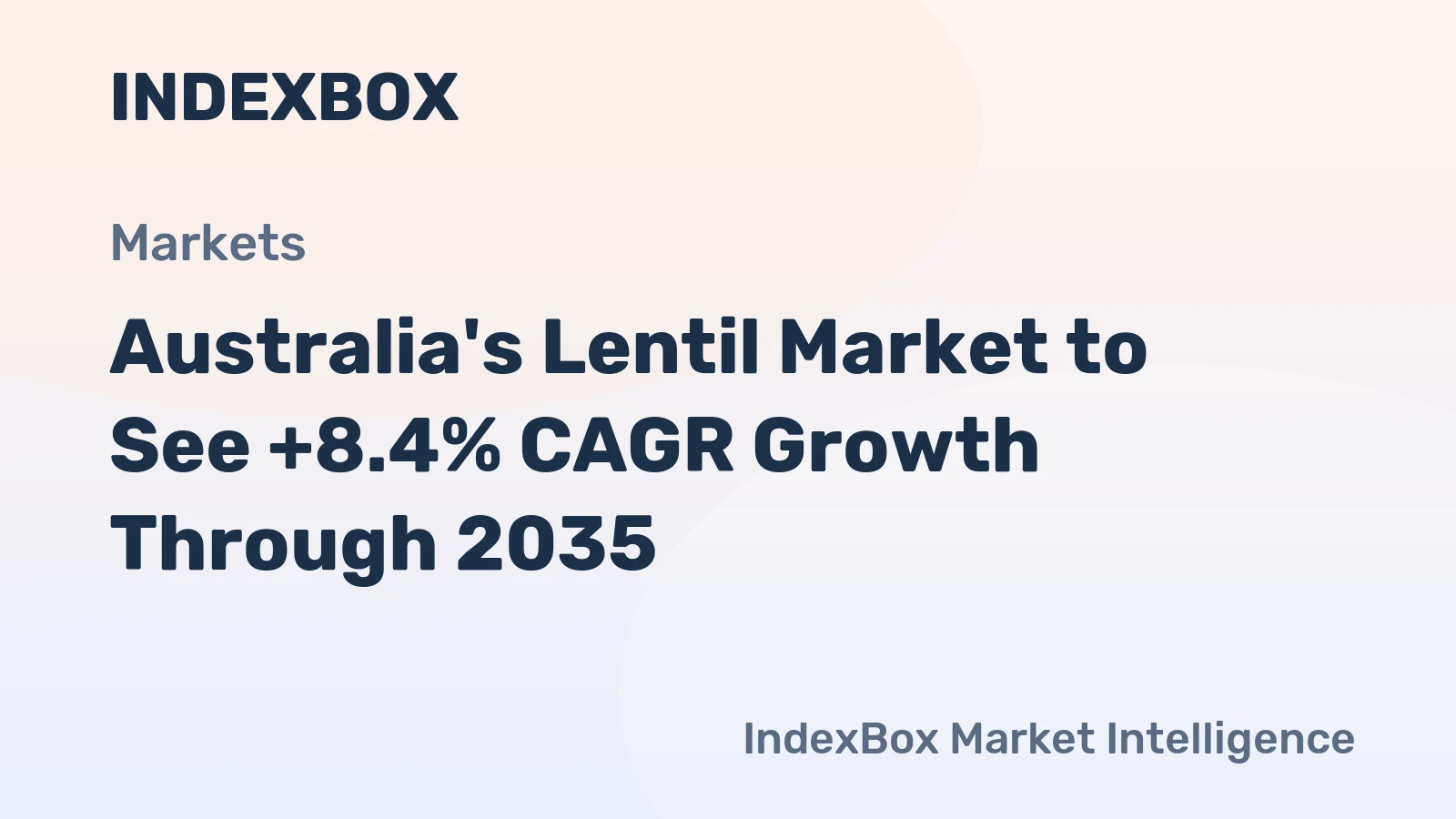 Australia's Lentil Market to See +8.4% CAGR Growth Through 2035