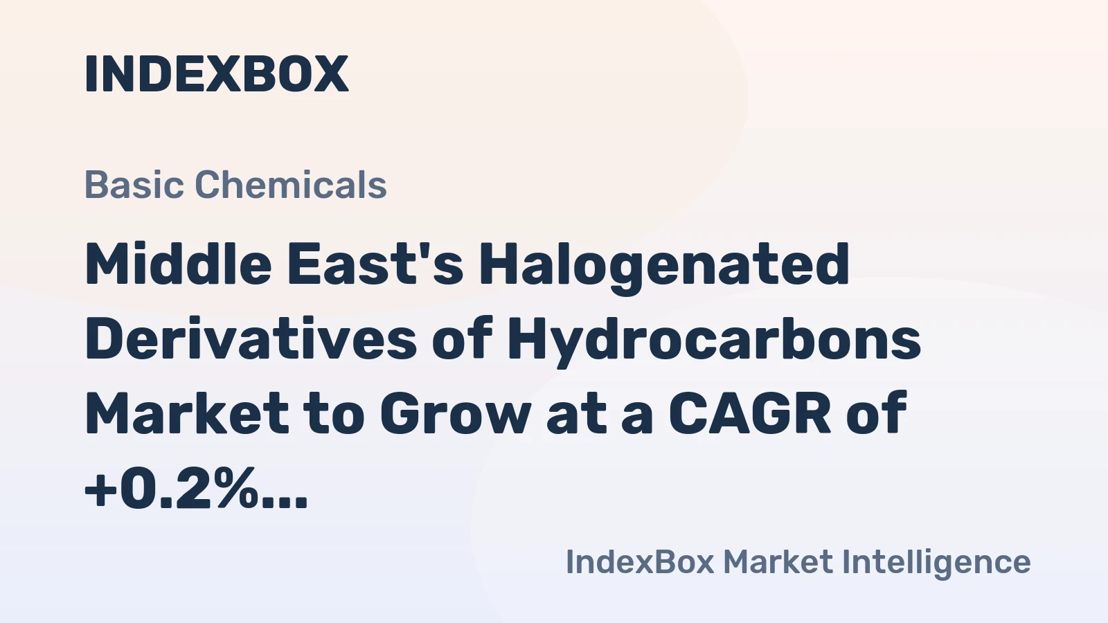 Middle East's Halogenated Derivatives of Hydrocarbons Market to Grow at a CAGR of +0.2% from 2024 to 2035