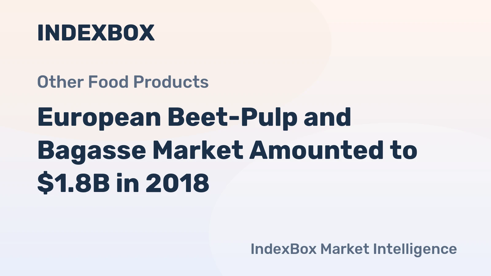 European Beet-Pulp and Bagasse Market Amounted to $1.8B in 2018
