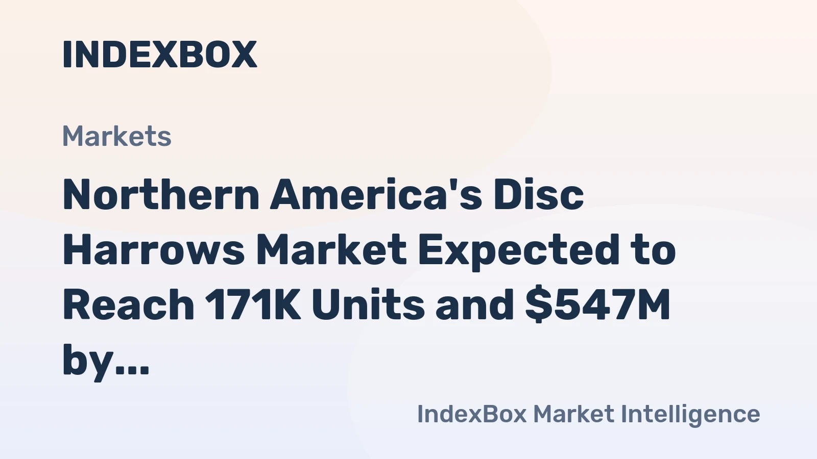 Northern America's Disc Harrows Market Expected to Reach 171K Units and $547M by 2035